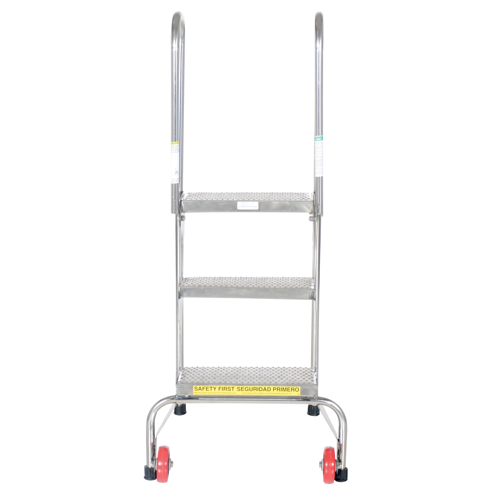 Vestil Folding 3 Step 58in. Stainless Steel Ladder, 350lb. Capacity ...