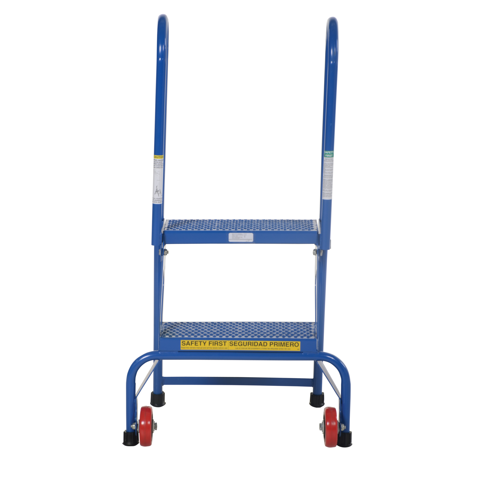 Vestil Folding 2 Step 42.3in. Steel Ladder With Wheels, 350lb. Capacity ...