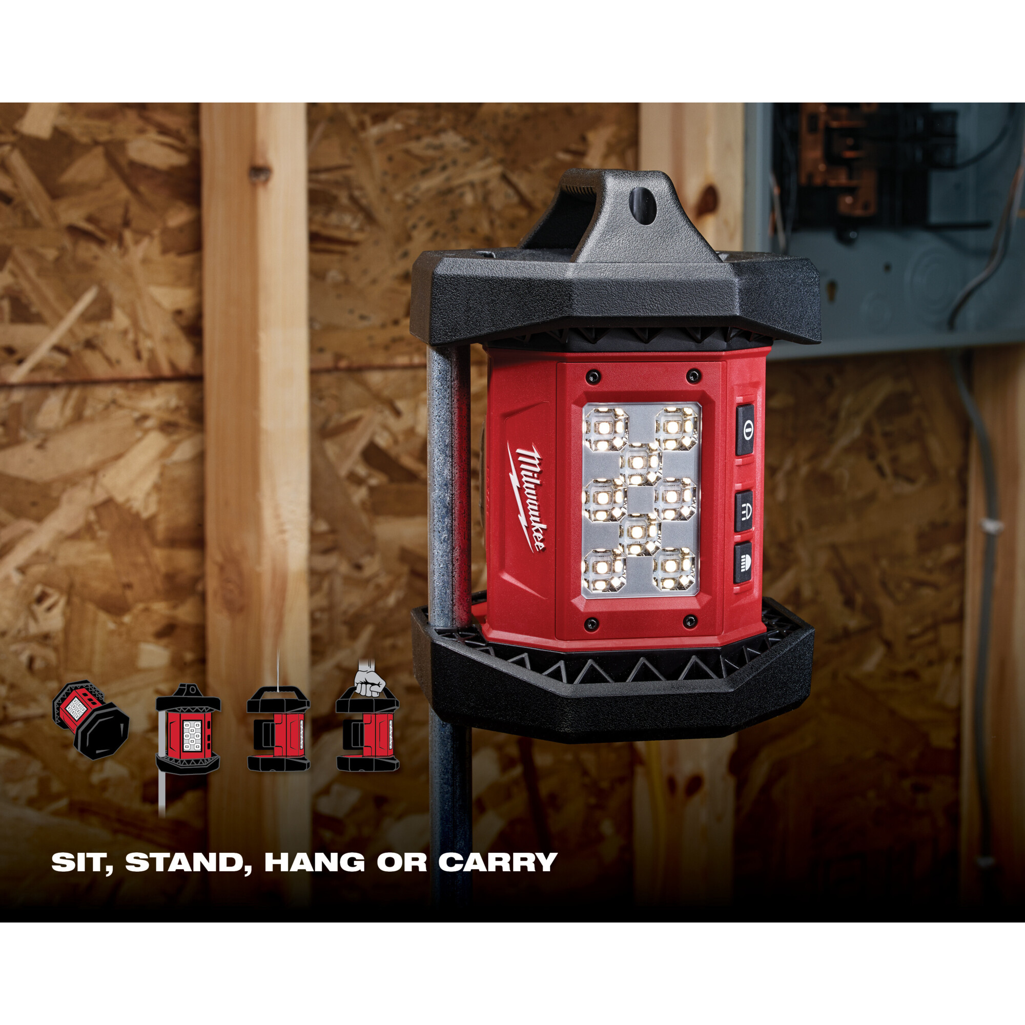 Milwaukee M18 LED Flood Light — 18 Volts, 1100 Lumens, Model# 2361-20 ...