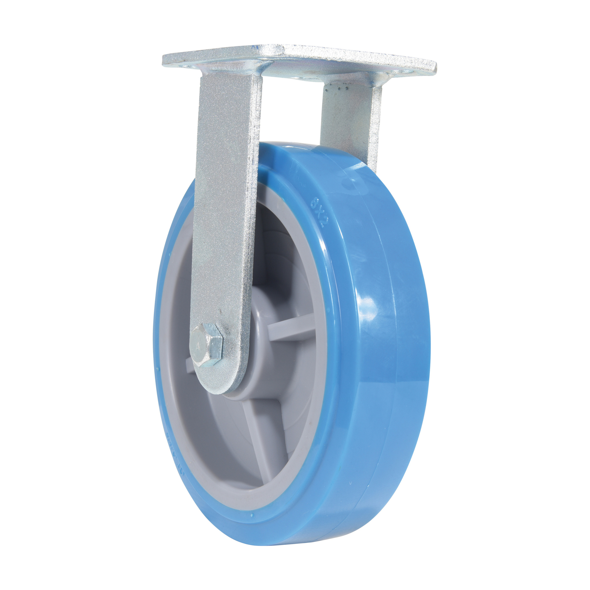 Vestil, Poly rigid caster 8x2 925 pounds blue, Wheel Diameter 8 in ...