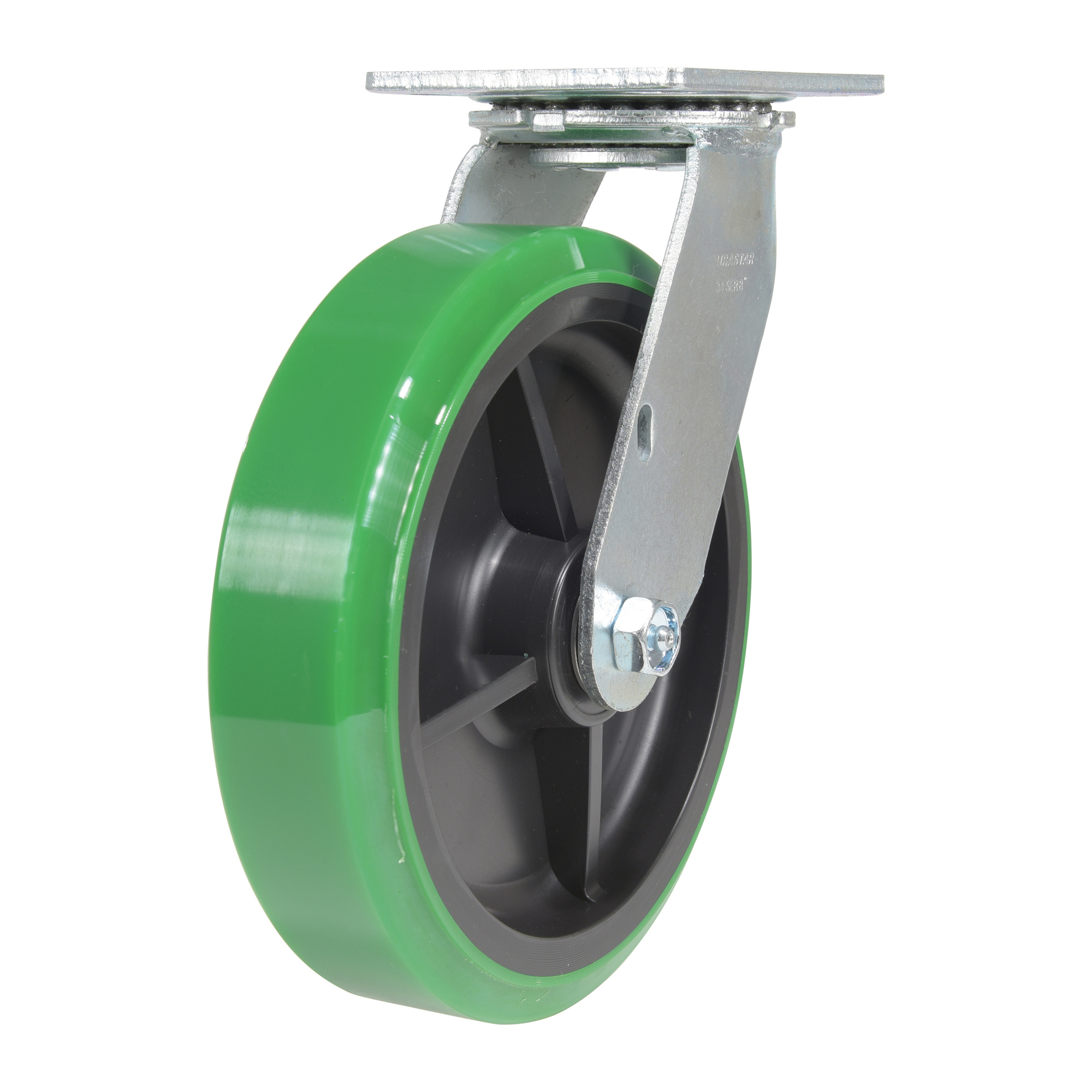 Vestil, Poly swivel caster 8x2 1000 pounds green, Wheel Diameter 8 in ...
