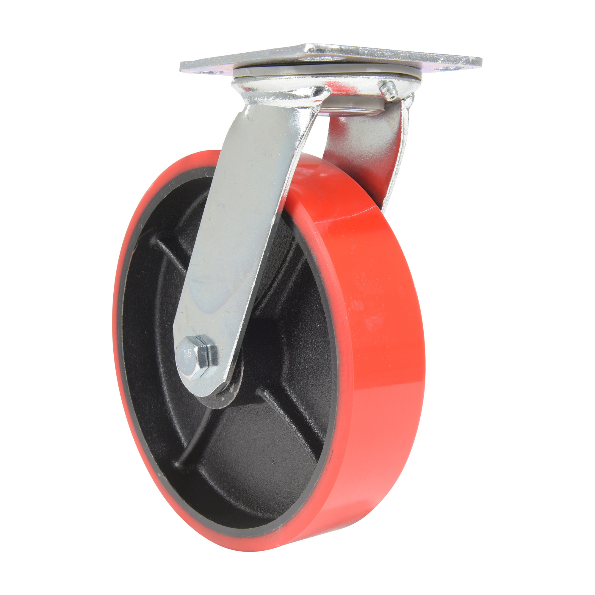 Vestil Polyurethane Swivel Caster - 8in. x 2in., 1474-Lb. Capacity, Red ...