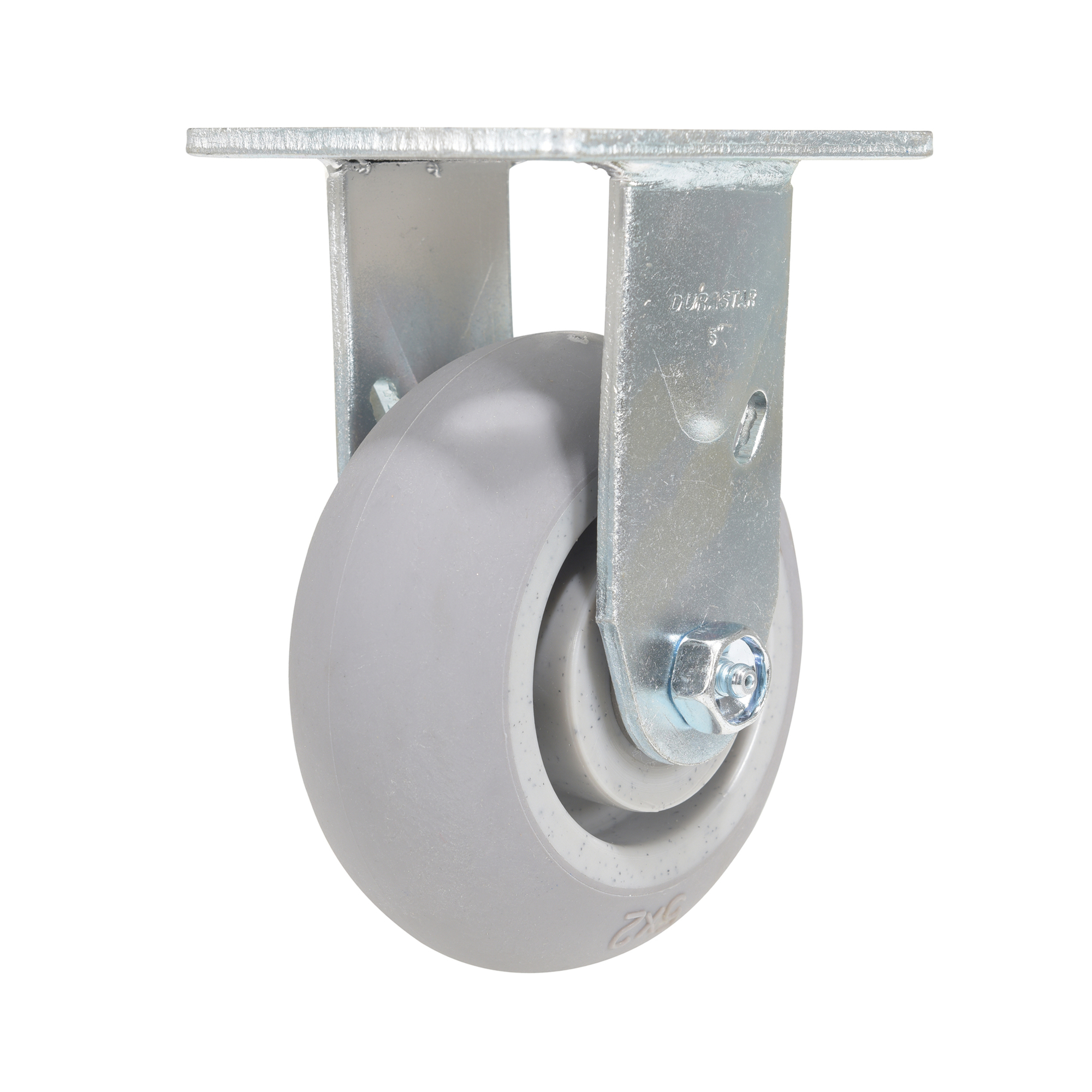 Vestil, Rubber rigid caster 5x2 500 pounds gray, Wheel Diameter 5 in ...