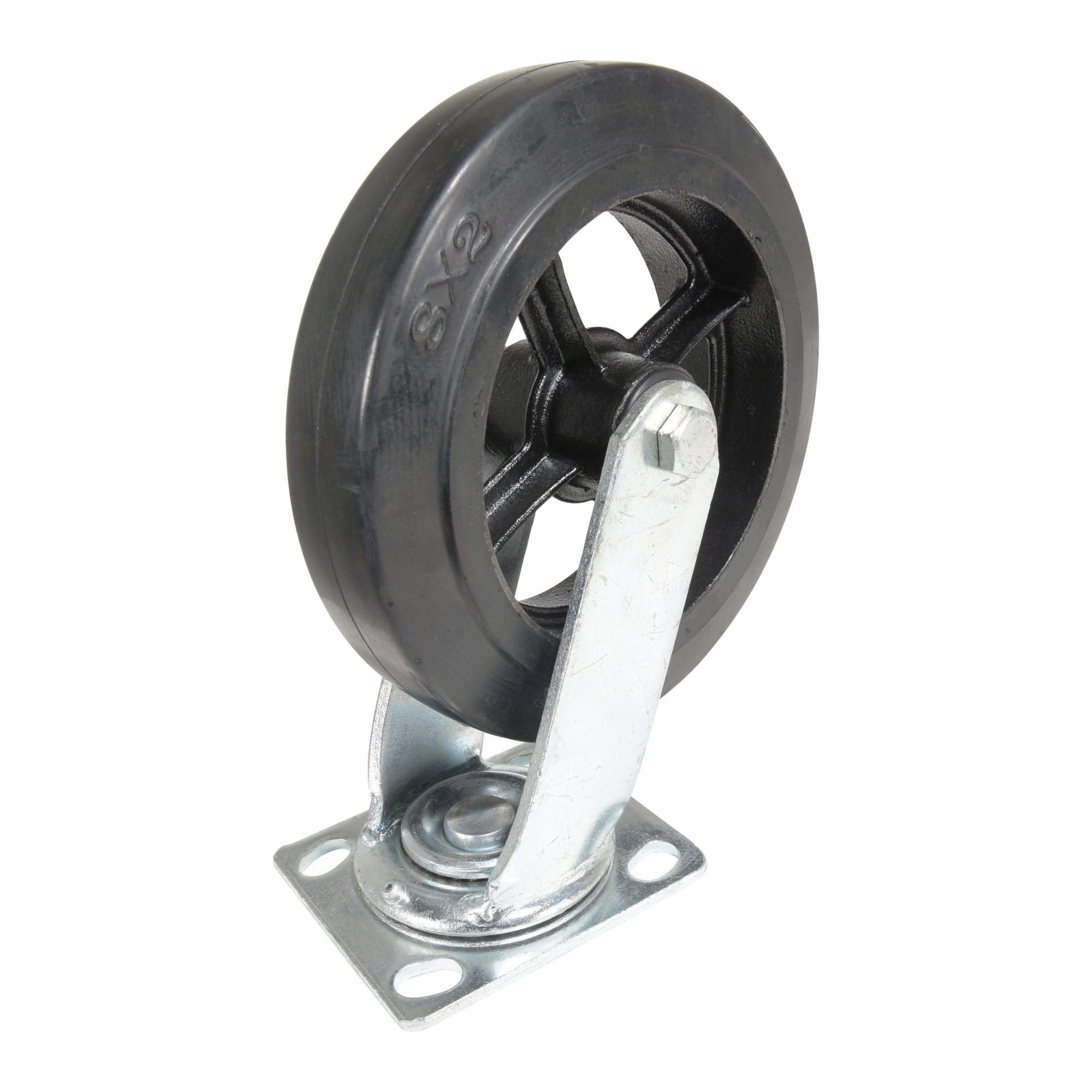 Vestil, Rubber swivel caster 8x2 551 pounds, Wheel Diameter 8 in ...