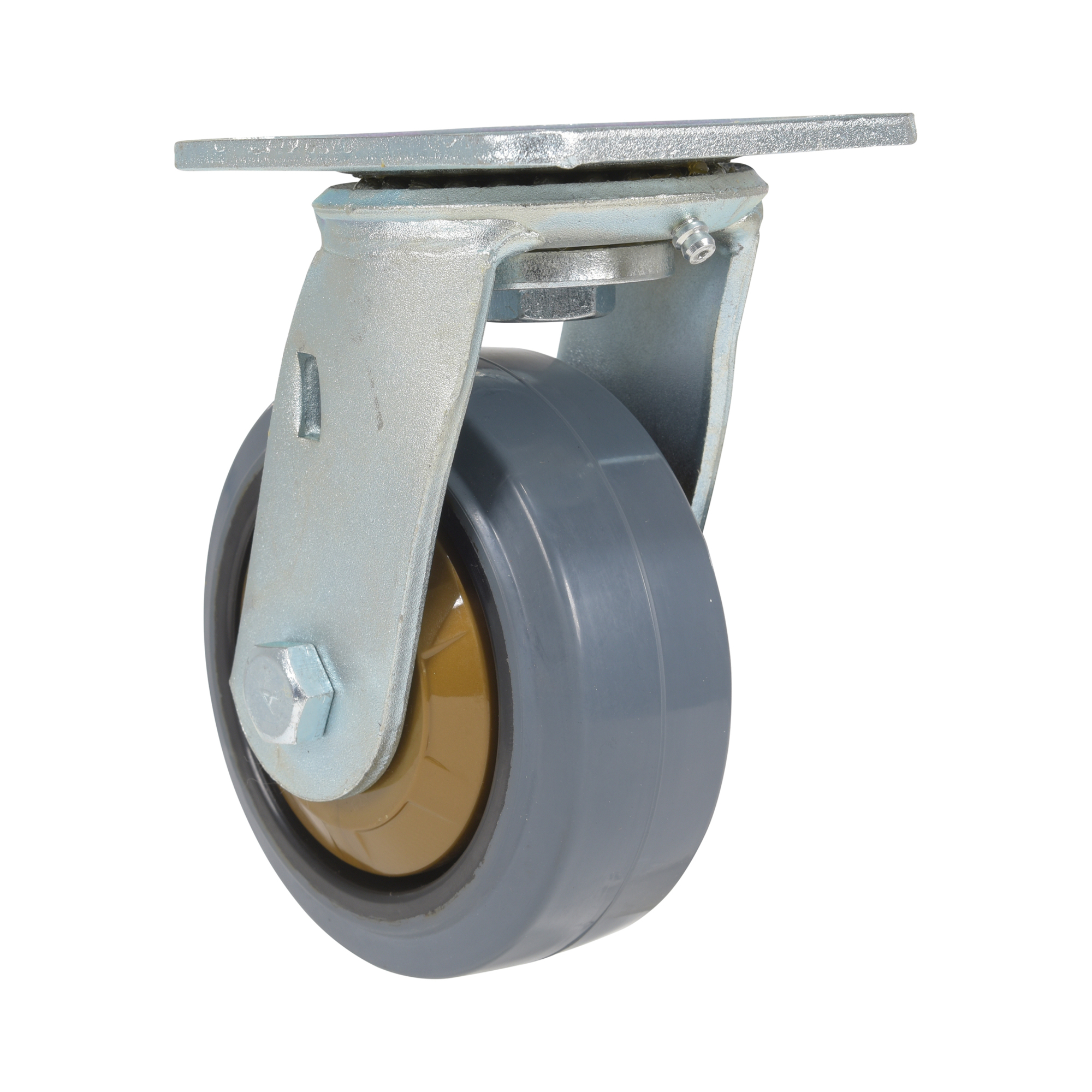 Vestil, Rubber swivel caster 5x2 661 pounds gray, Wheel Diameter 5 in ...