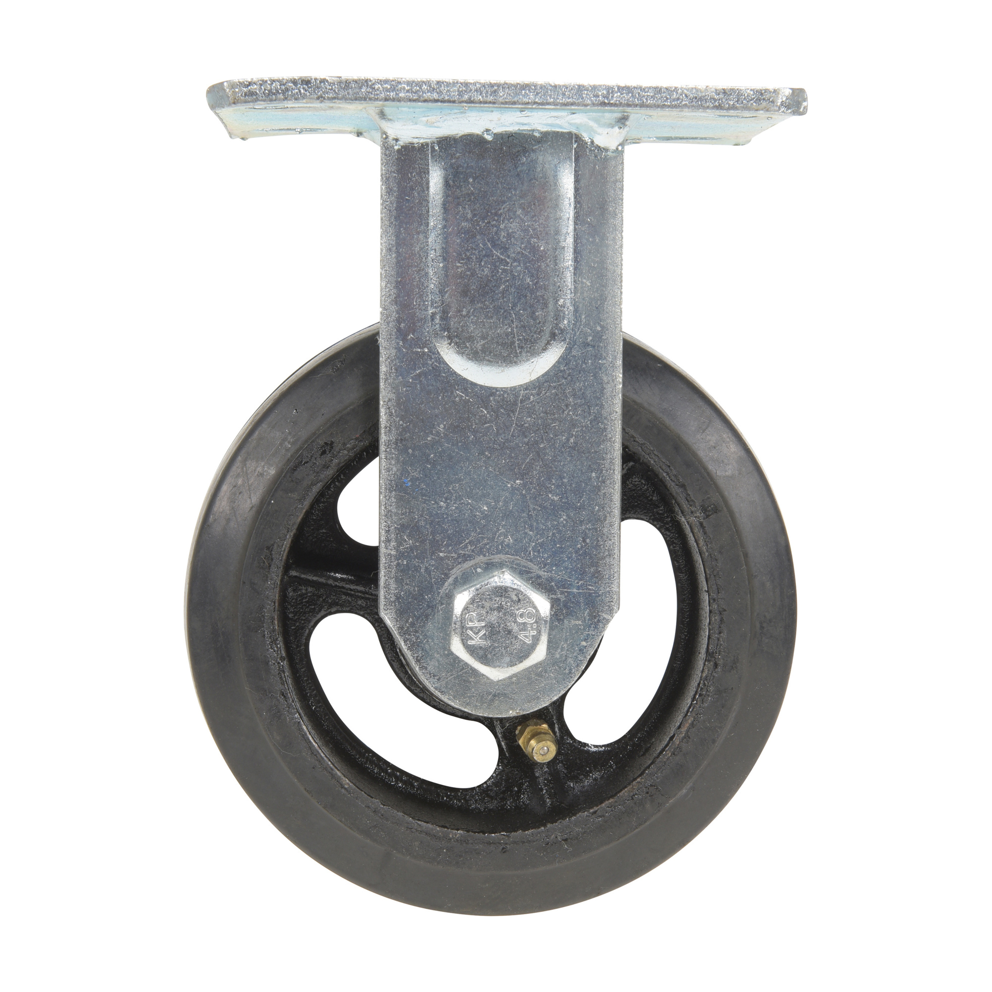Vestil, Rubber rigid caster 5x2 440 pounds black, Wheel Diameter 5 in ...