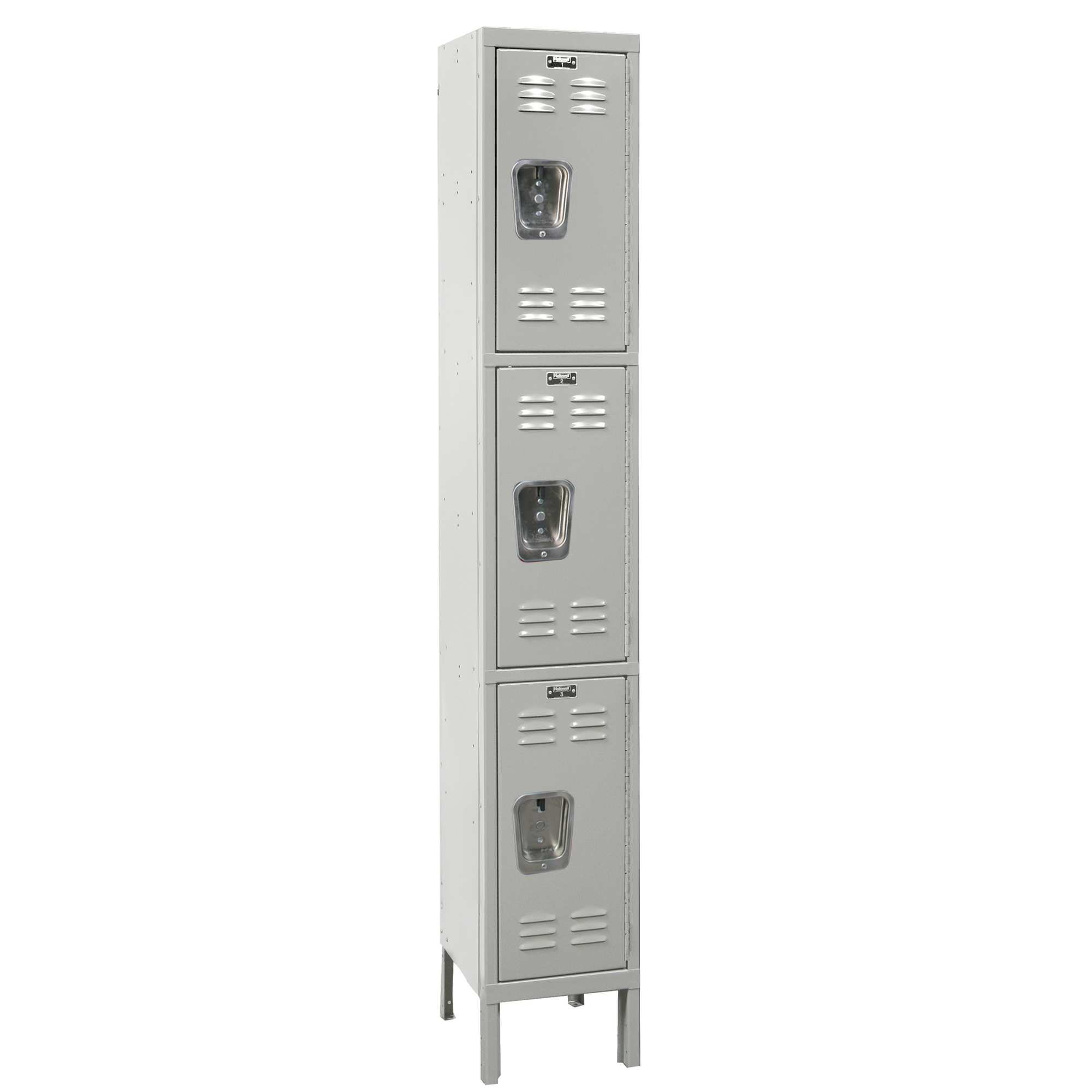 Hallowell, Triple Tier Premium Locker, Height 78 in, Width 12 in, Color ...