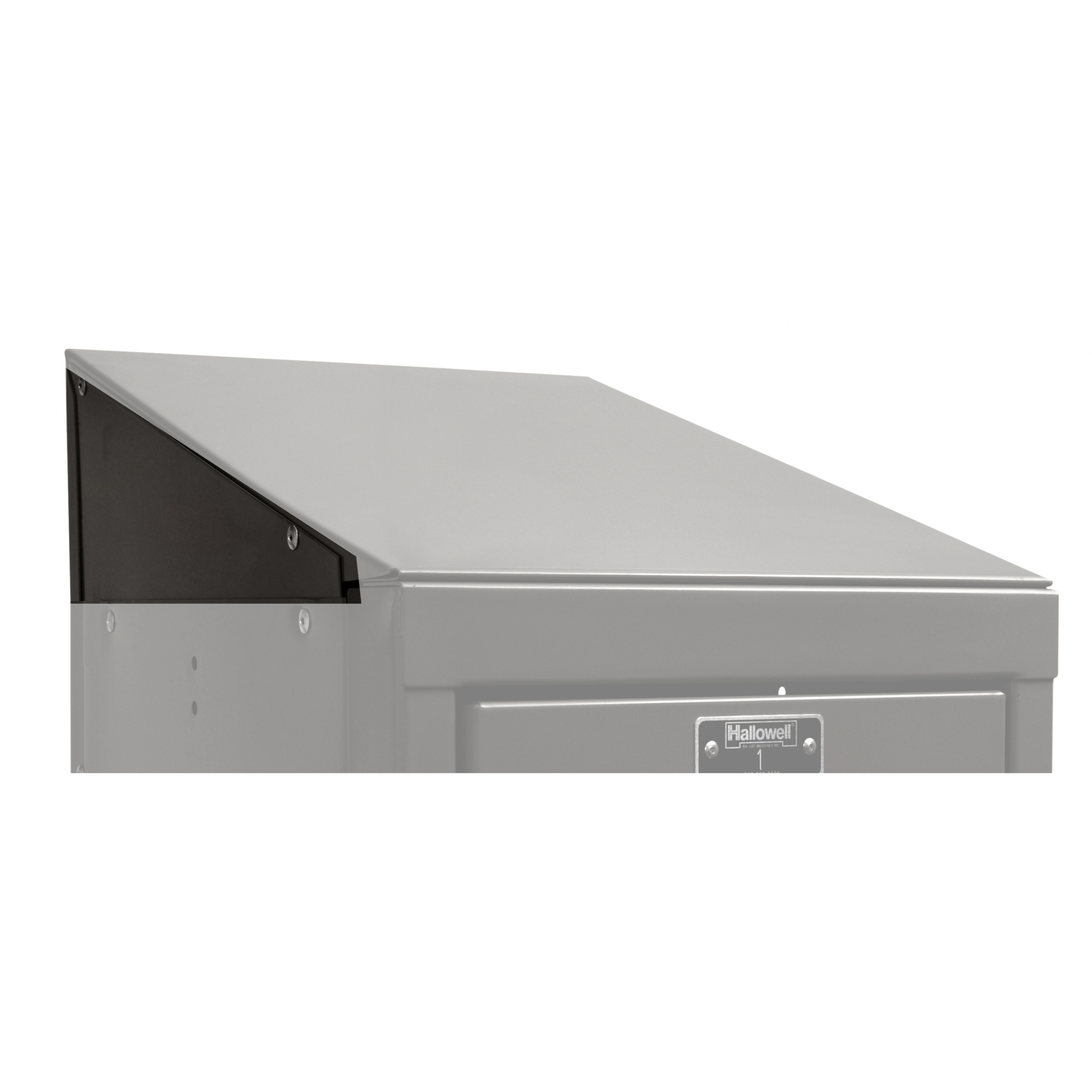 Hallowell, Slope Top End Closure for locker, Height 4 in, Width 0 in ...
