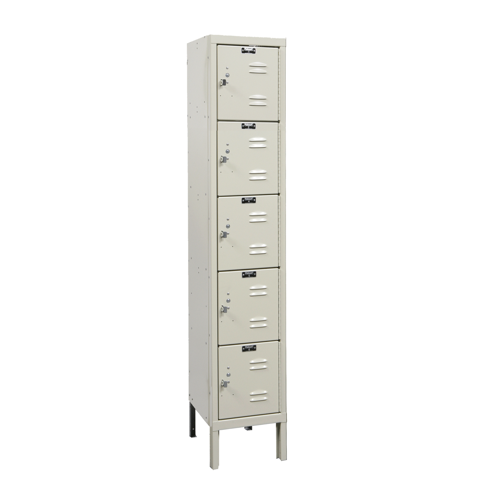 Hallowell, Five Tier Premium Locker, Height 66 in, Width 12 in, Color ...
