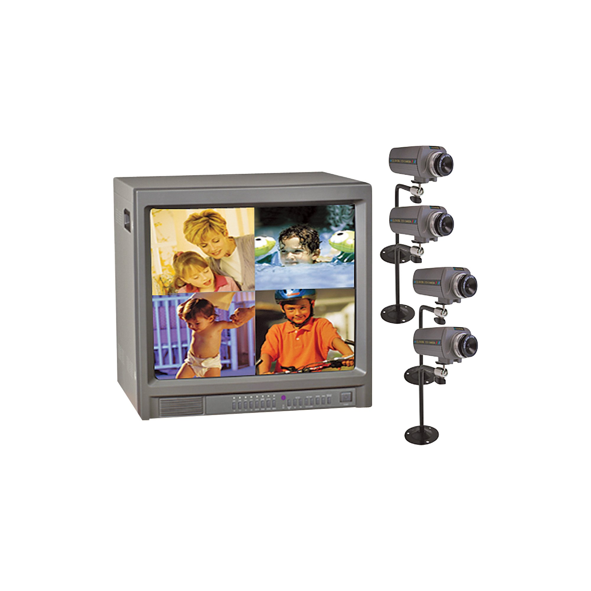 Clover 21in. Color Dual Quad Monitor with 4 Cameras, Model# C2104Q ...