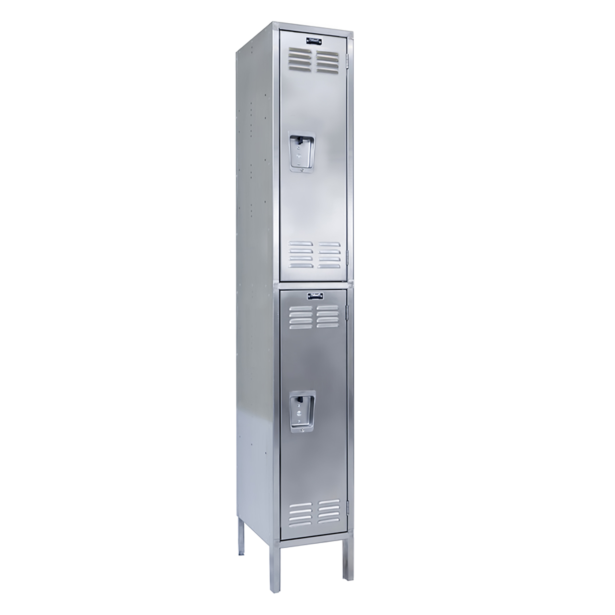 Hallowell, Double Tier Stainless Steel Locker, Height 78 in, Width 18 ...