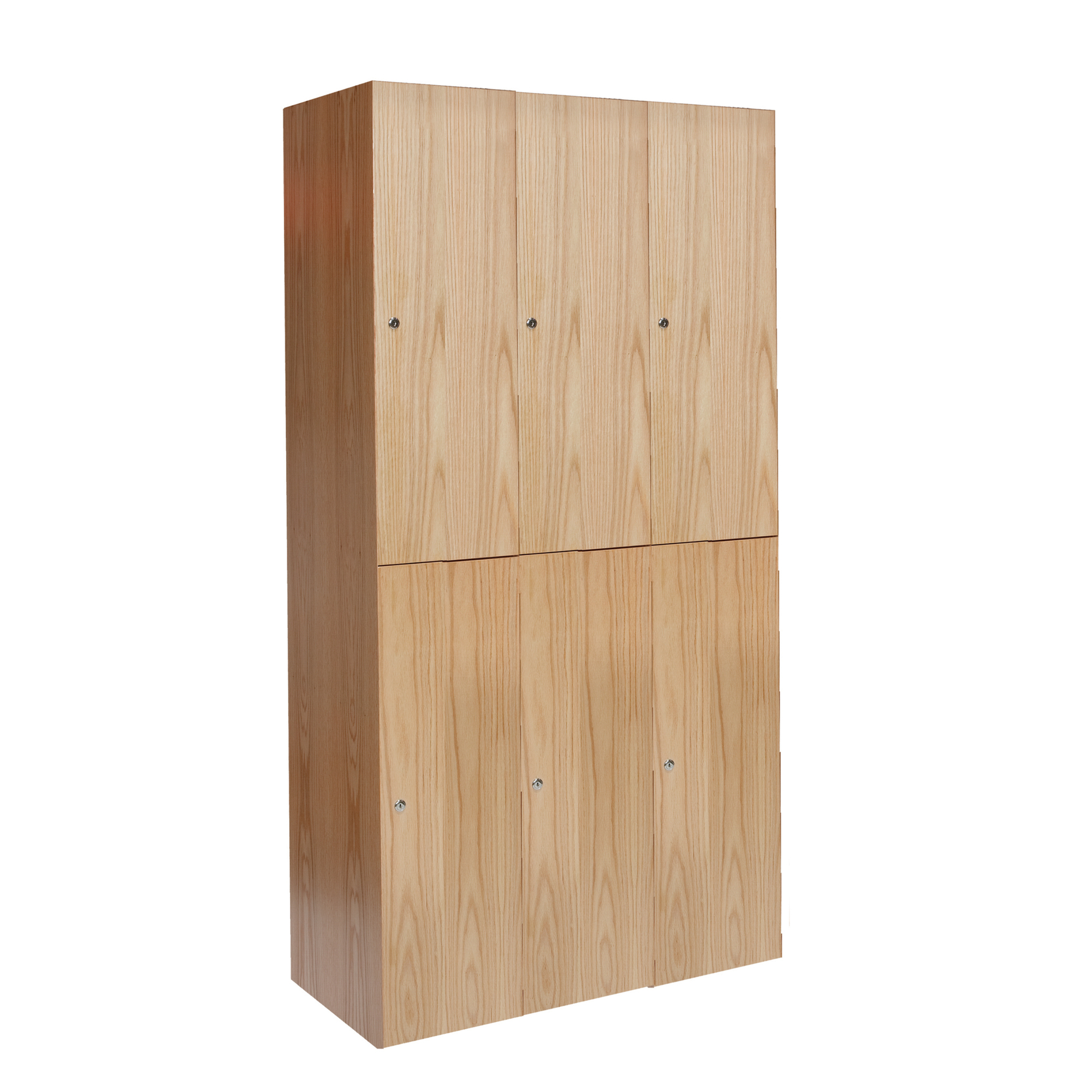 Hallowell Double Tier All-Wood Club Locker, 72in. x 36in. Brown, Model ...