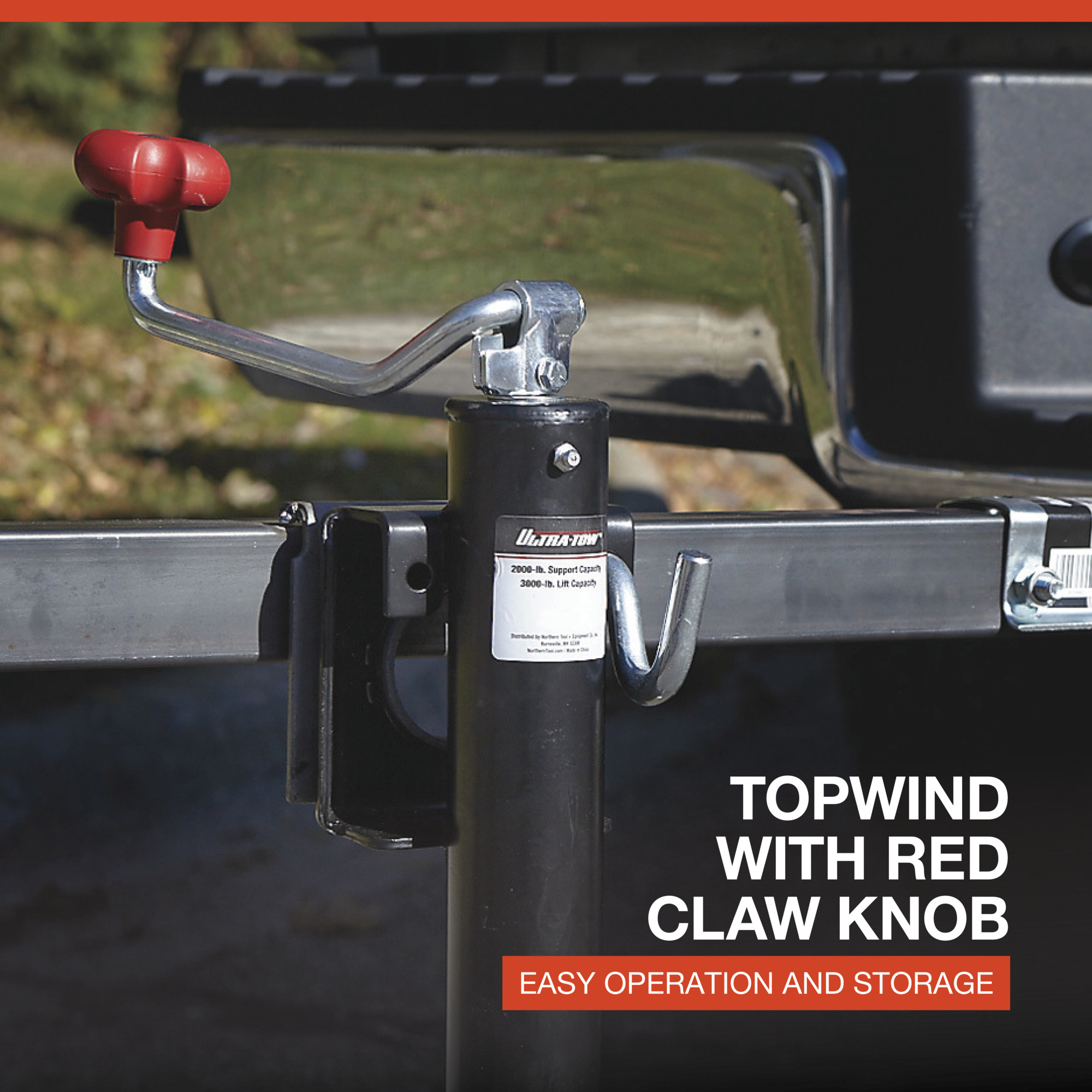 Ultra-Tow Snap Ring Topwind Swivel Jack, 2000-Lb. Lift Capacity ...