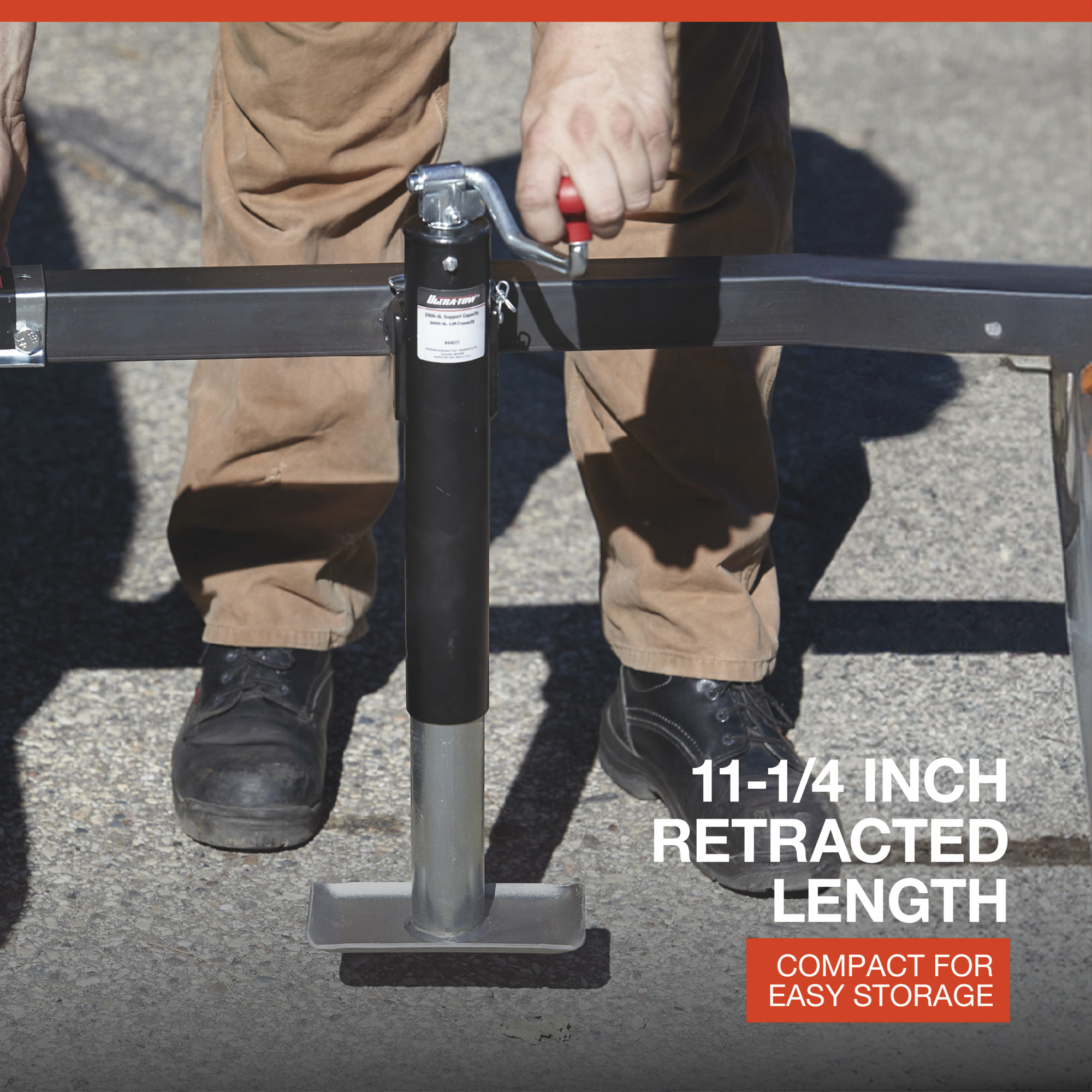 Ultra-Tow Topwind Round Tube-Mount Jack, 2000-Lb. Lift Capacity ...