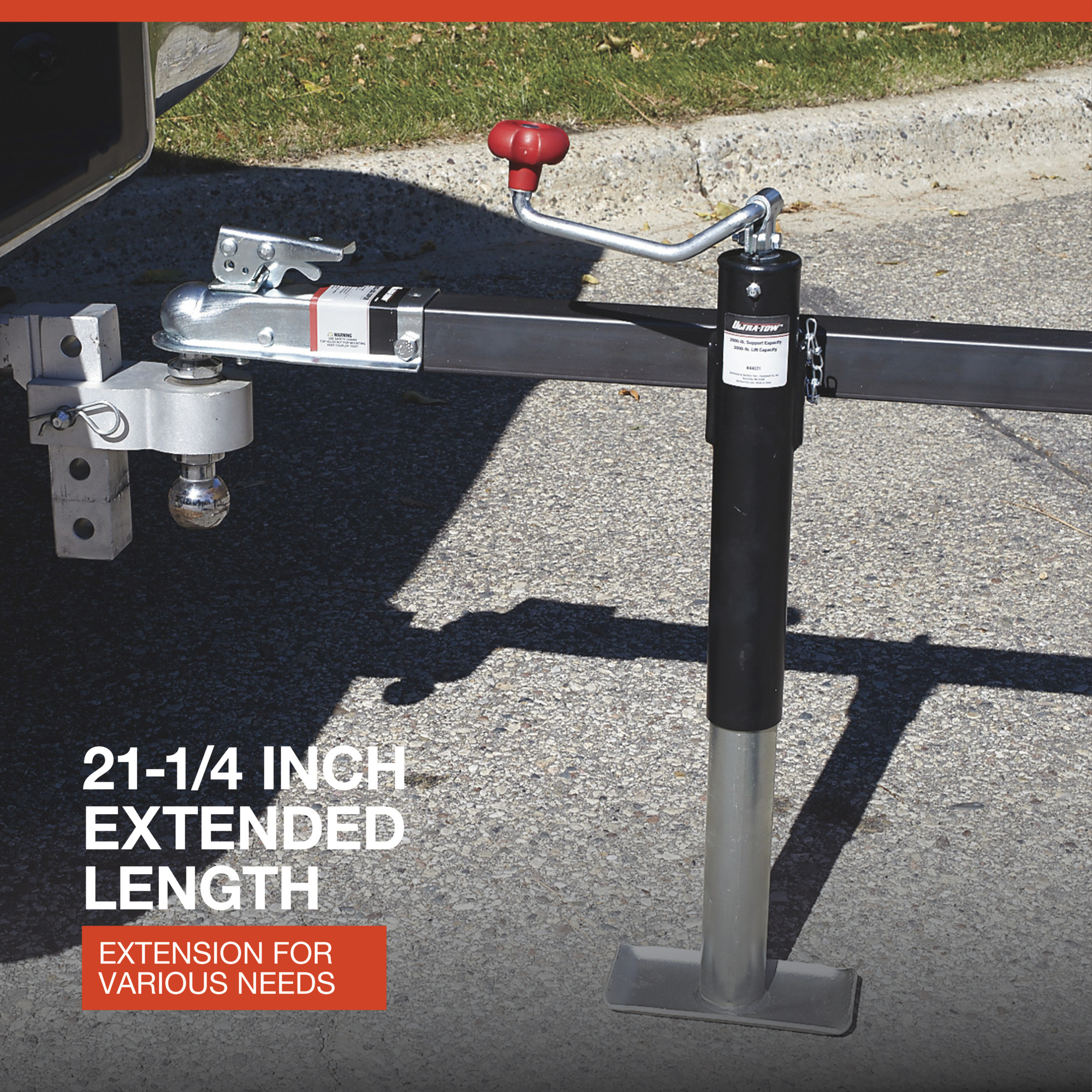 Ultra-Tow Topwind Round Tube-Mount Jack, 2000-Lb. Lift Capacity ...