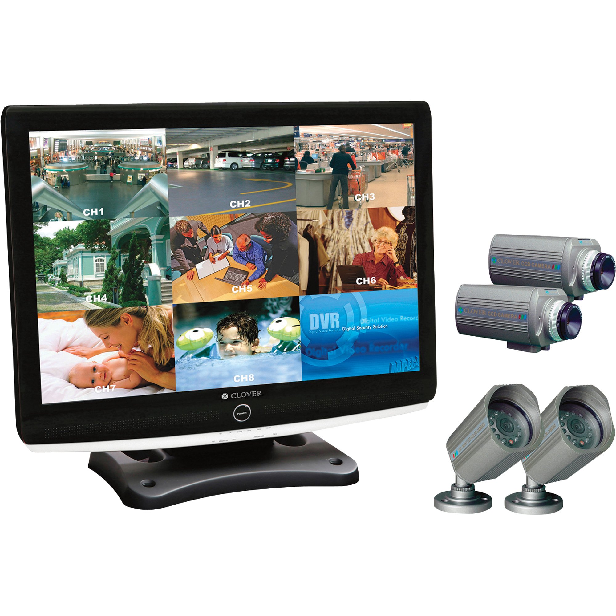 Clover All-In-One CCTV System — 22in. Monitor, Model# LCD2284DVR ...