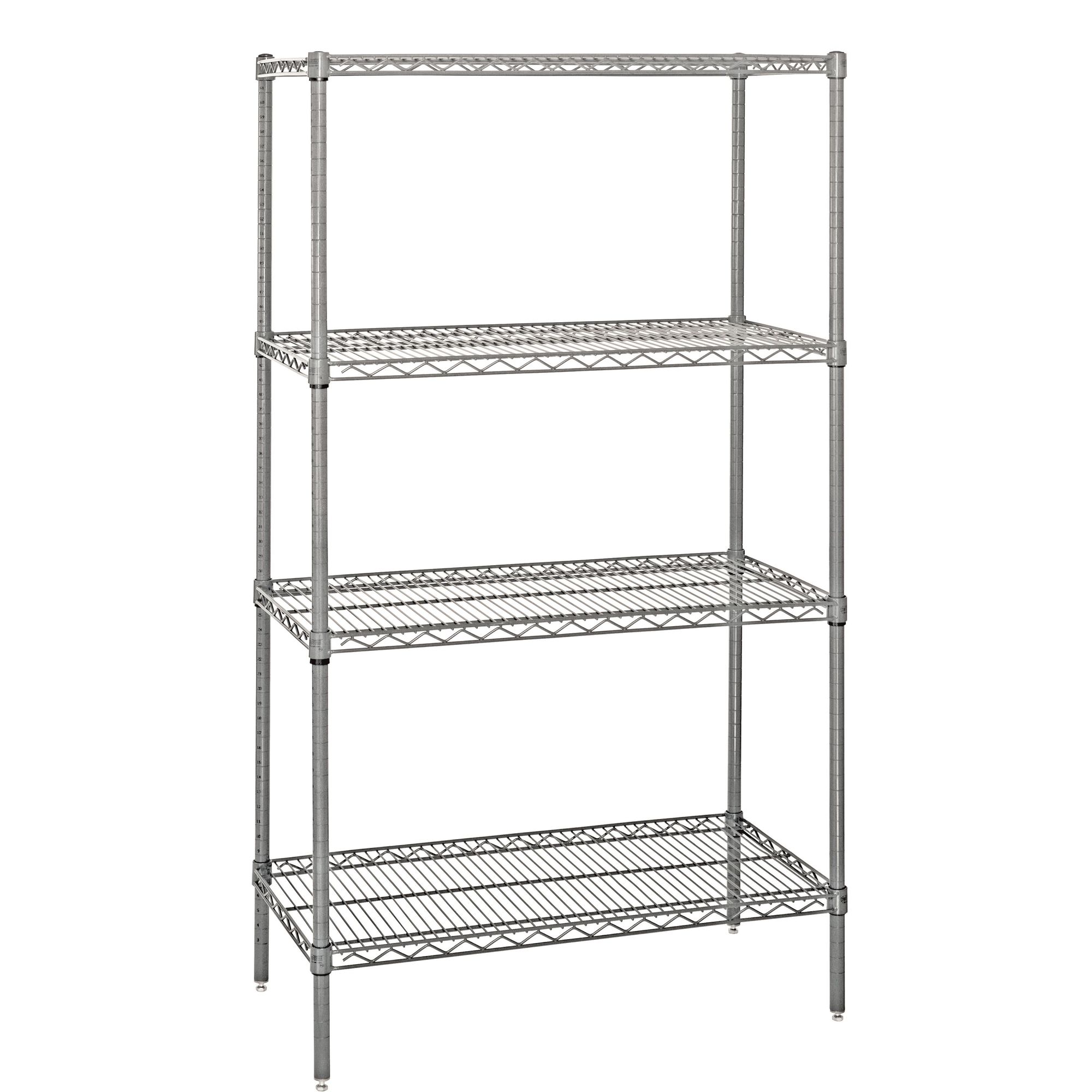 Quantum, Wire 4 Shelf Add-On Kit Stainless Steel 63in., Height 63 in ...