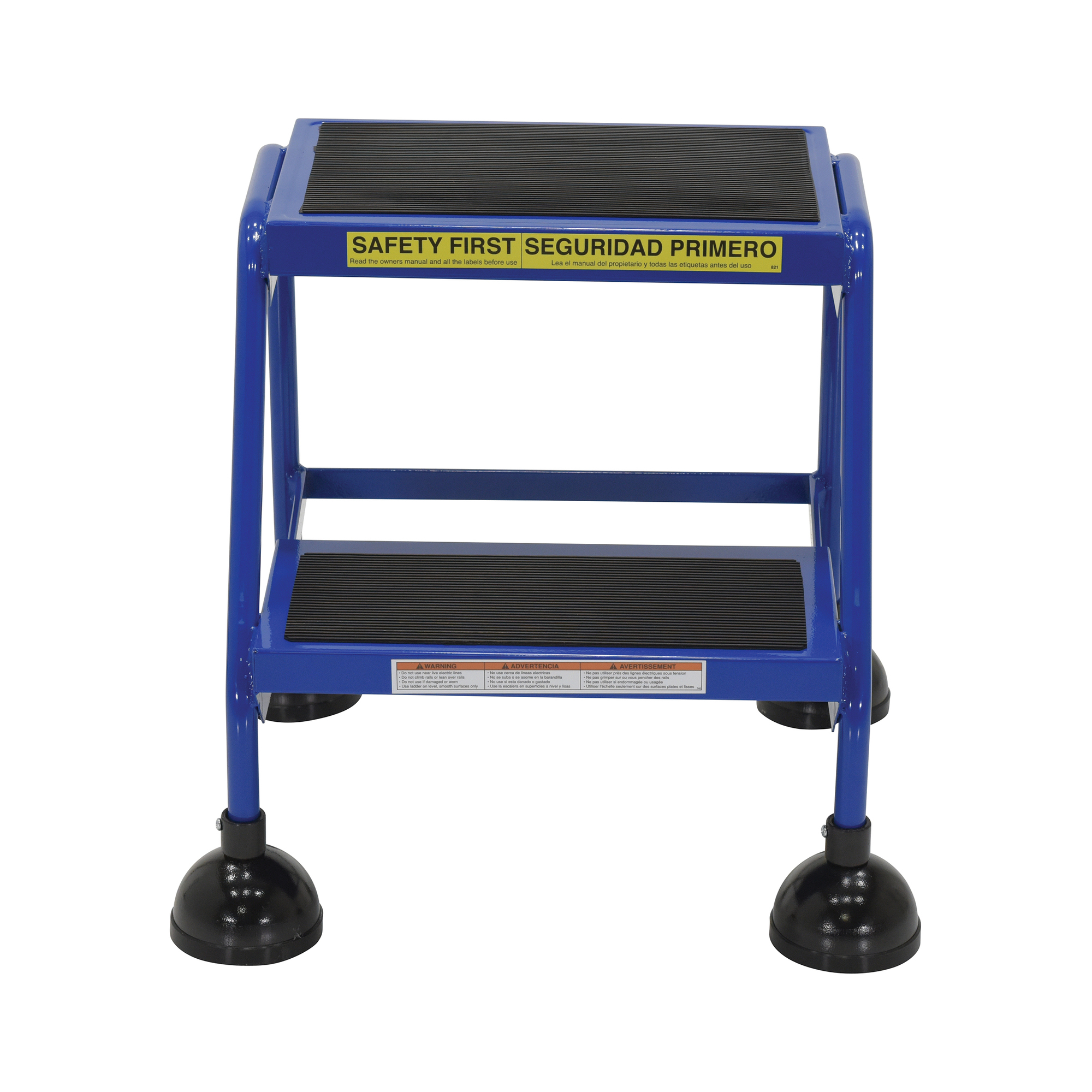 Vestil, 2 step spring loaded ladder blue, Overall Height 18.5 in, Steps ...
