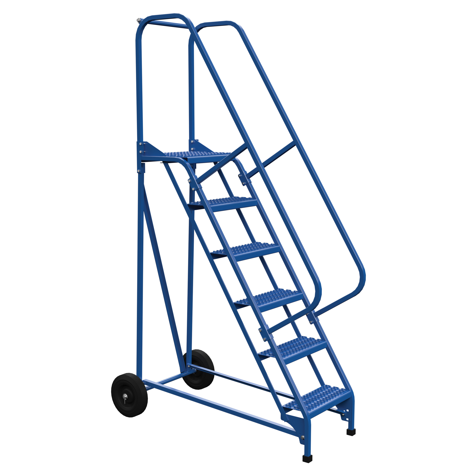 Vestil Grip Strut Folding Ladder - 6 Steps, 90in. Overall Height, Steel ...