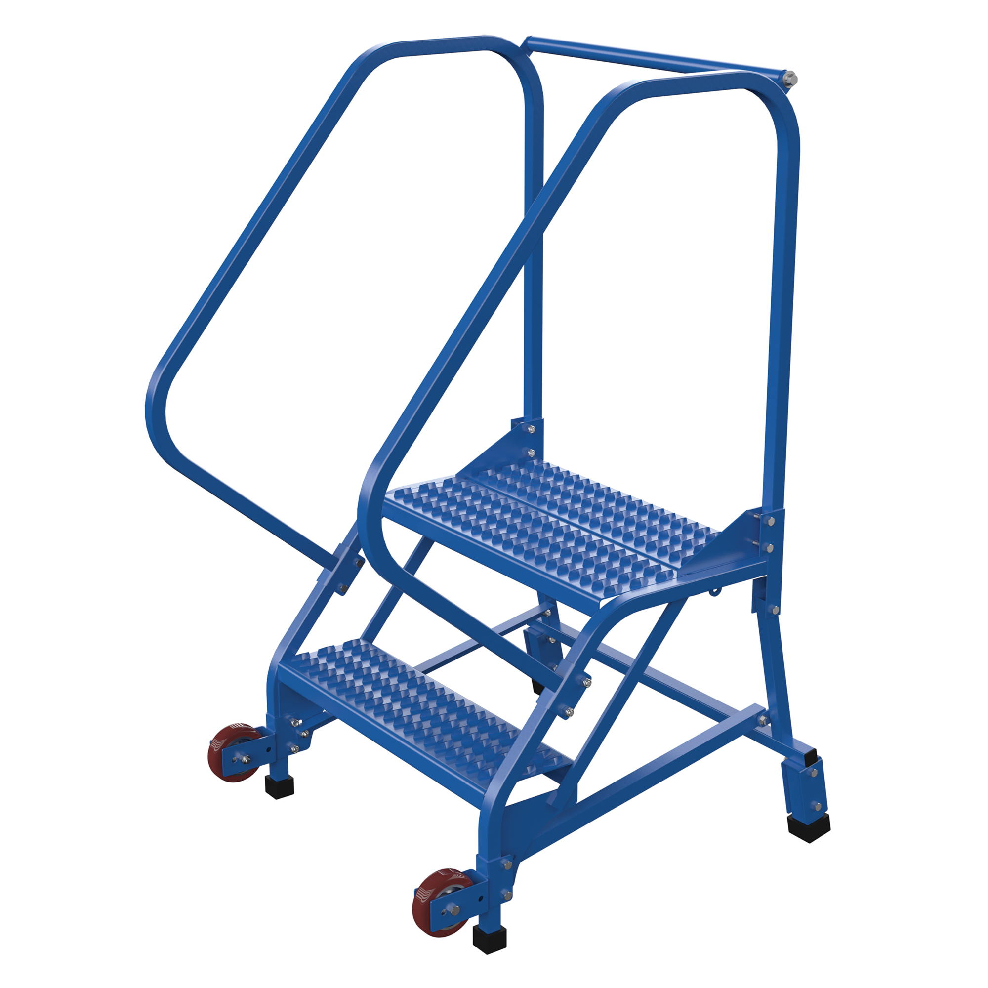 Vestil 2-Step Grip Strut Rolling Ladder - 50in. Height, Steel, Model ...