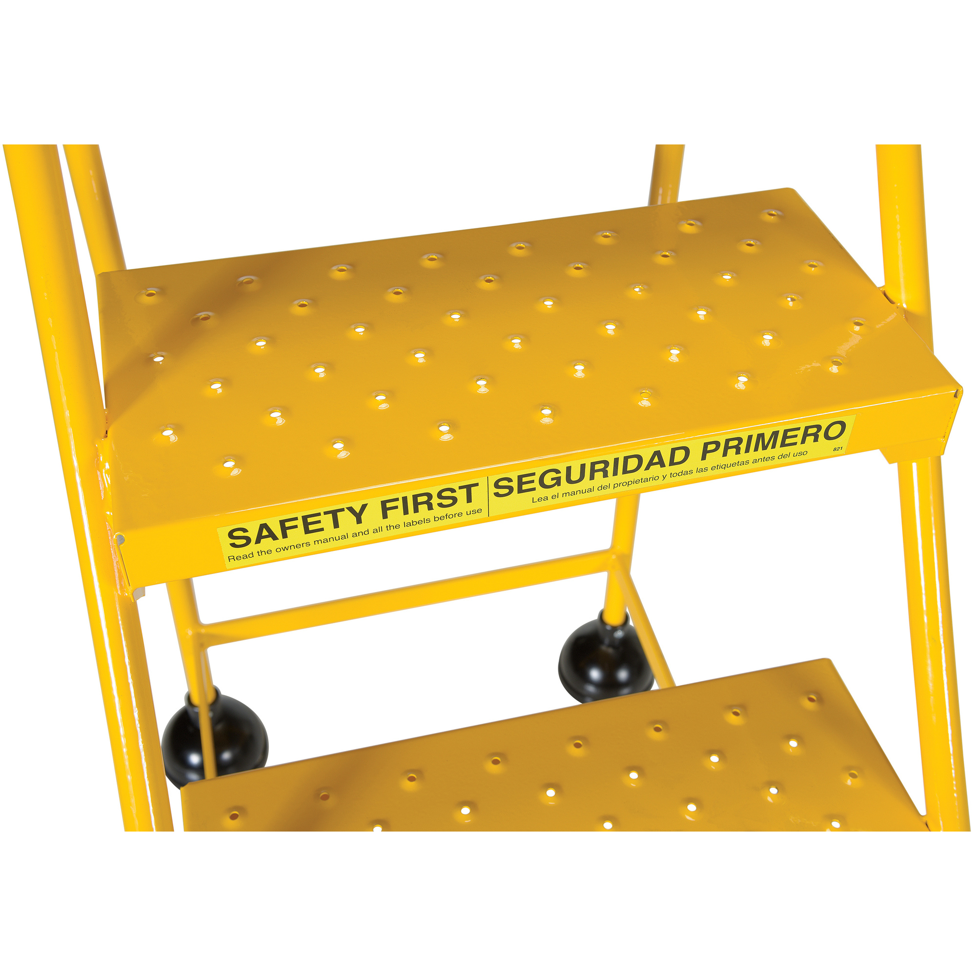 Vestil, 4 Step Perforated Spring Loaded Ladder, Overall Height 72.9375 ...