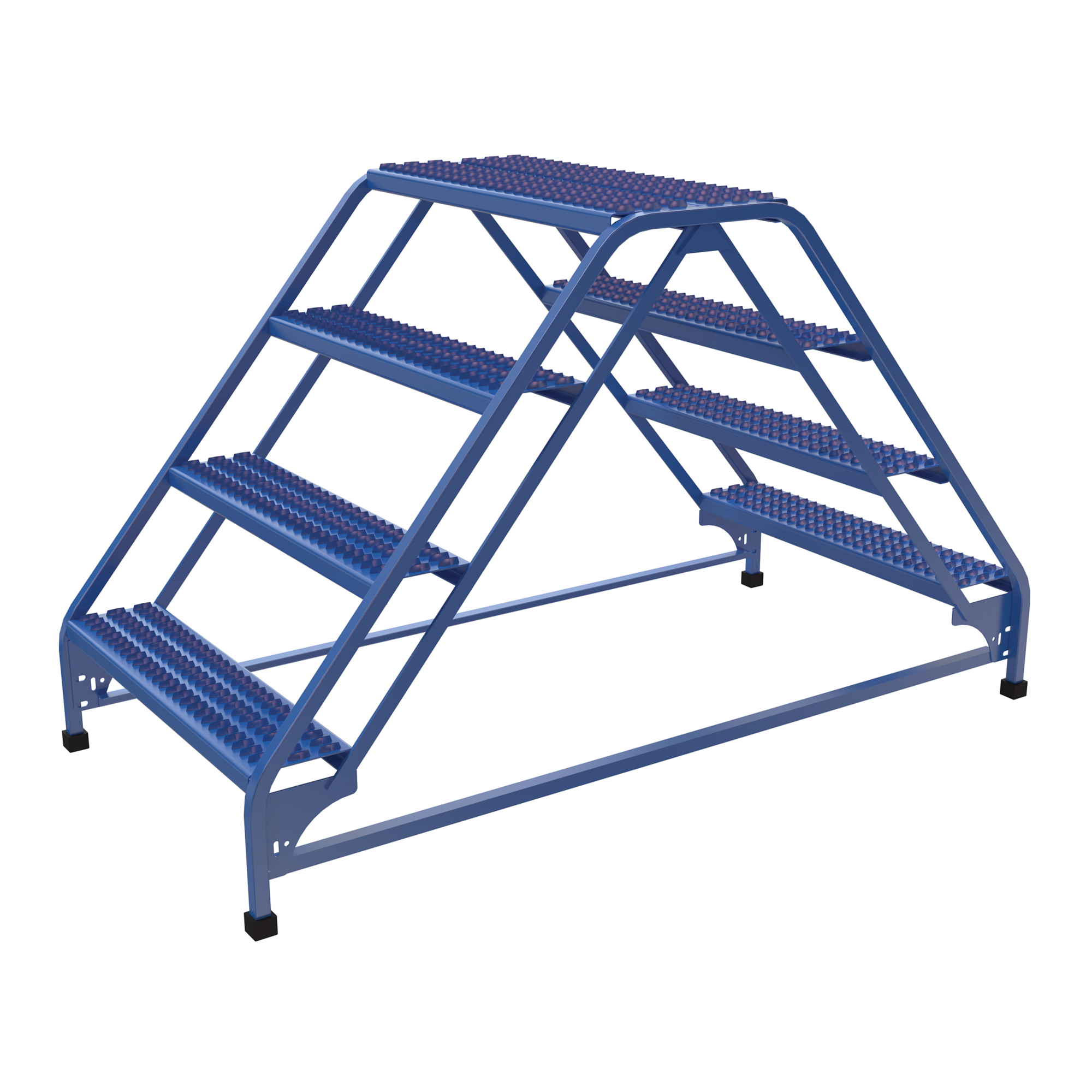 Vestil, 4 Step grip strut double sided ladder, Overall Height 40 in ...