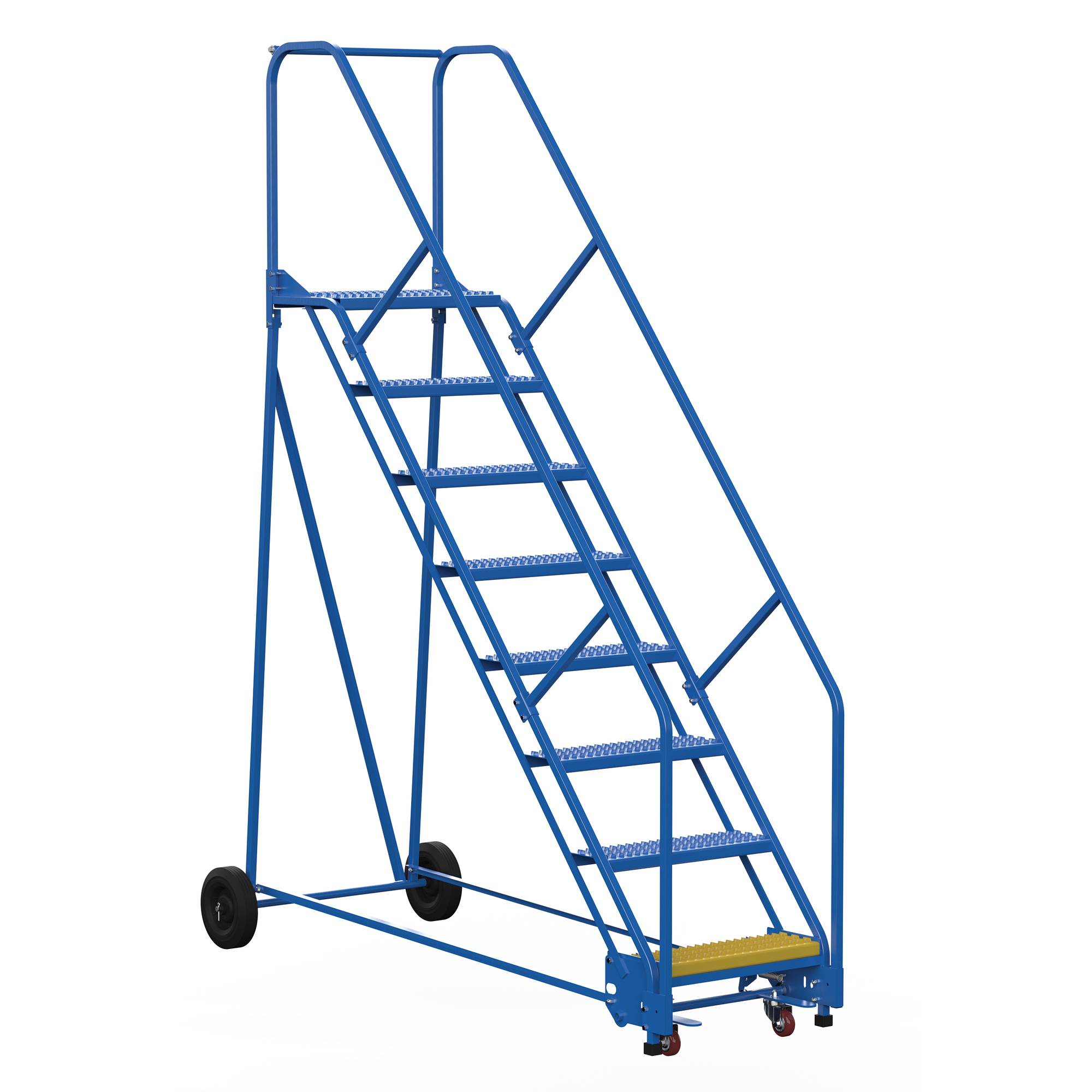 Vestil, 8 Step grip strut warehouse ladder, Overall Height 110 in ...