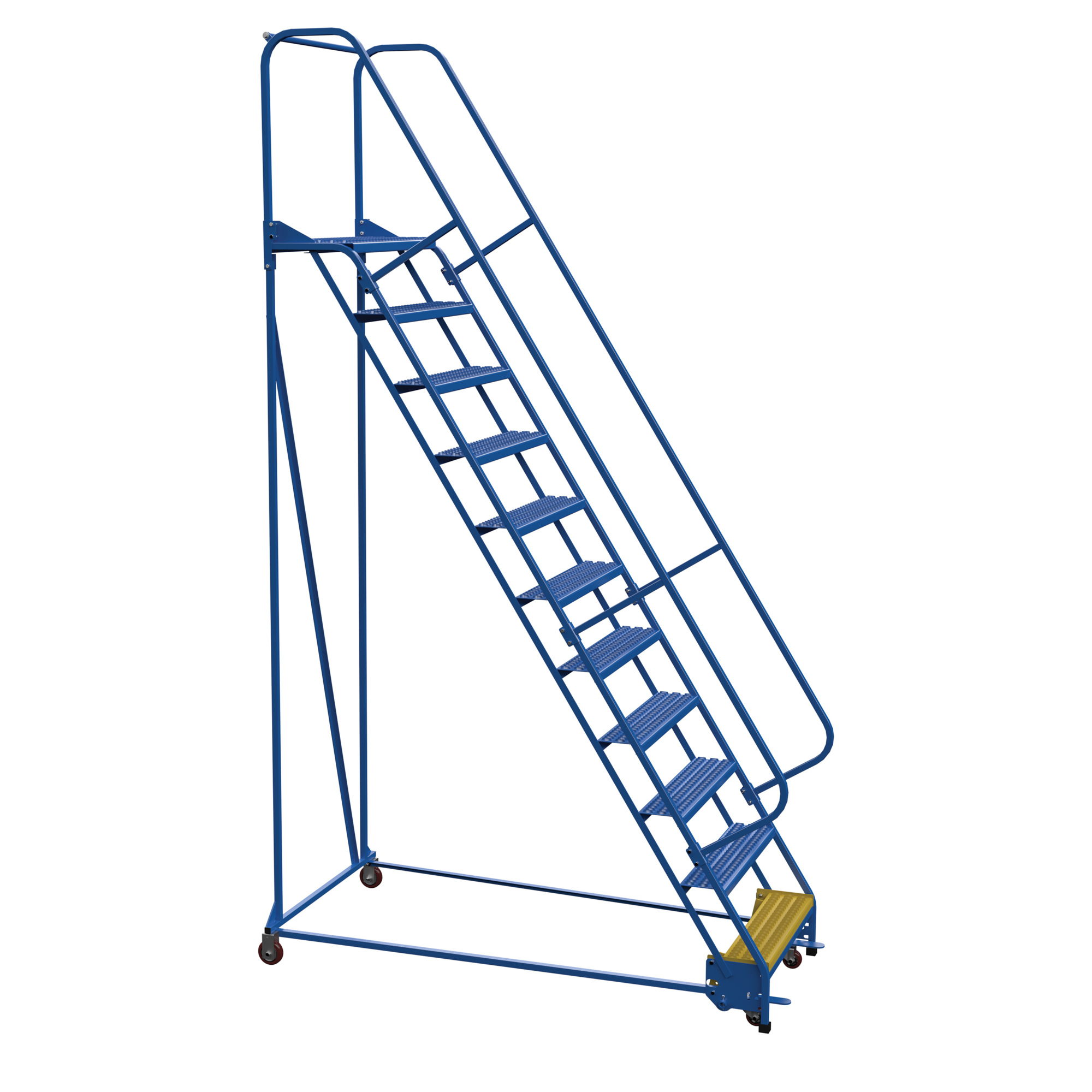 Vestil, 11 Step grip strut warehouse ladder, Overall Height 140 in ...