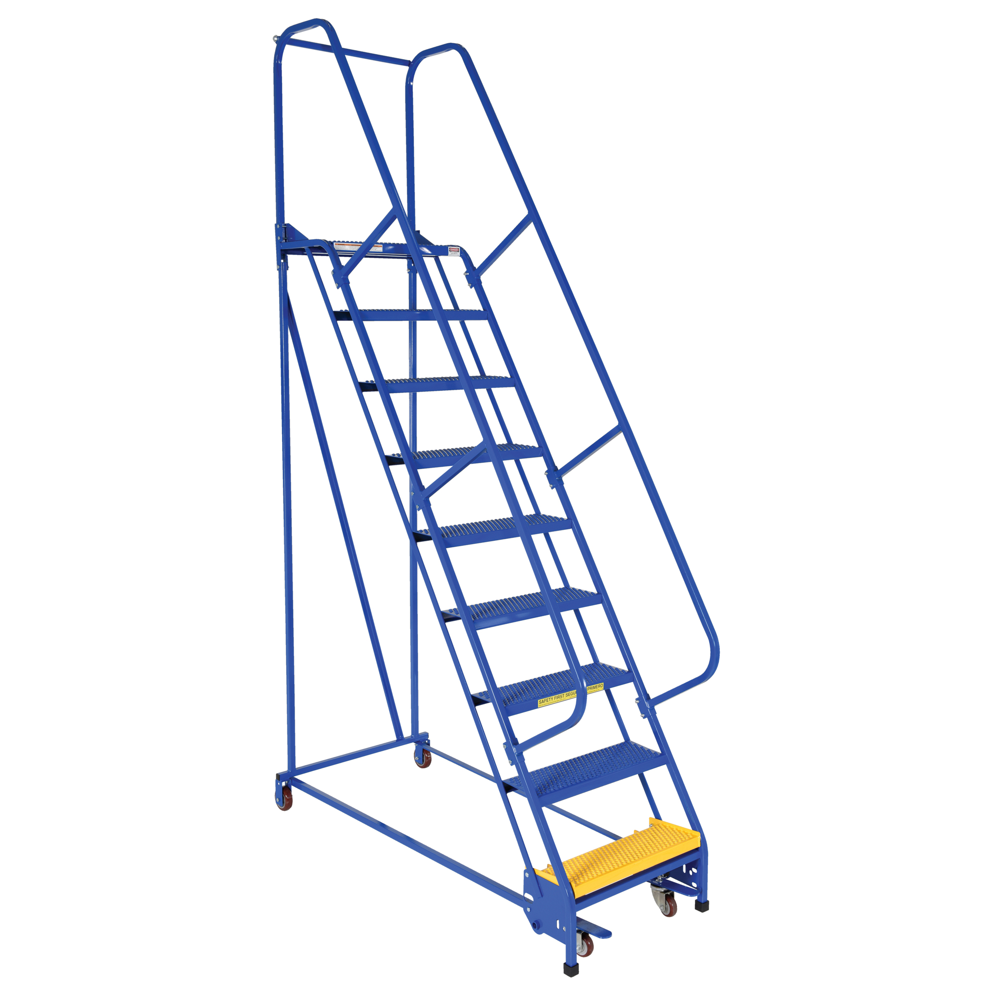 Vestil, 9 Step perforated warehouse ladder, Overall Height 120 in ...