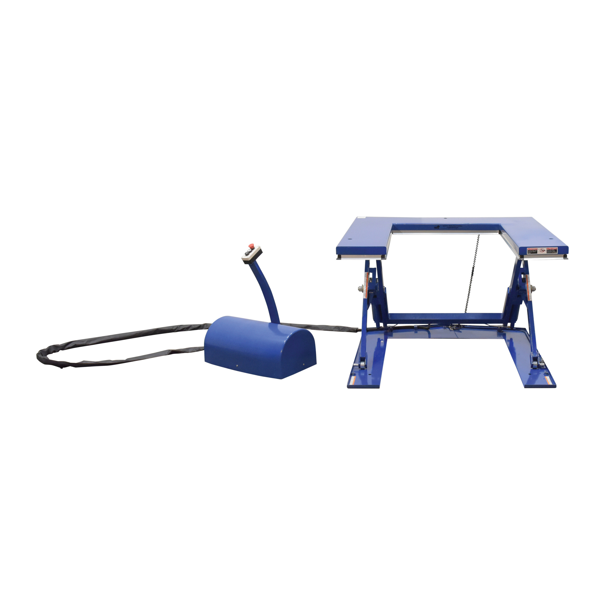 Vestil, U Type Electric Scissor Lift Table, Capacity 2000 lb, Lowered ...