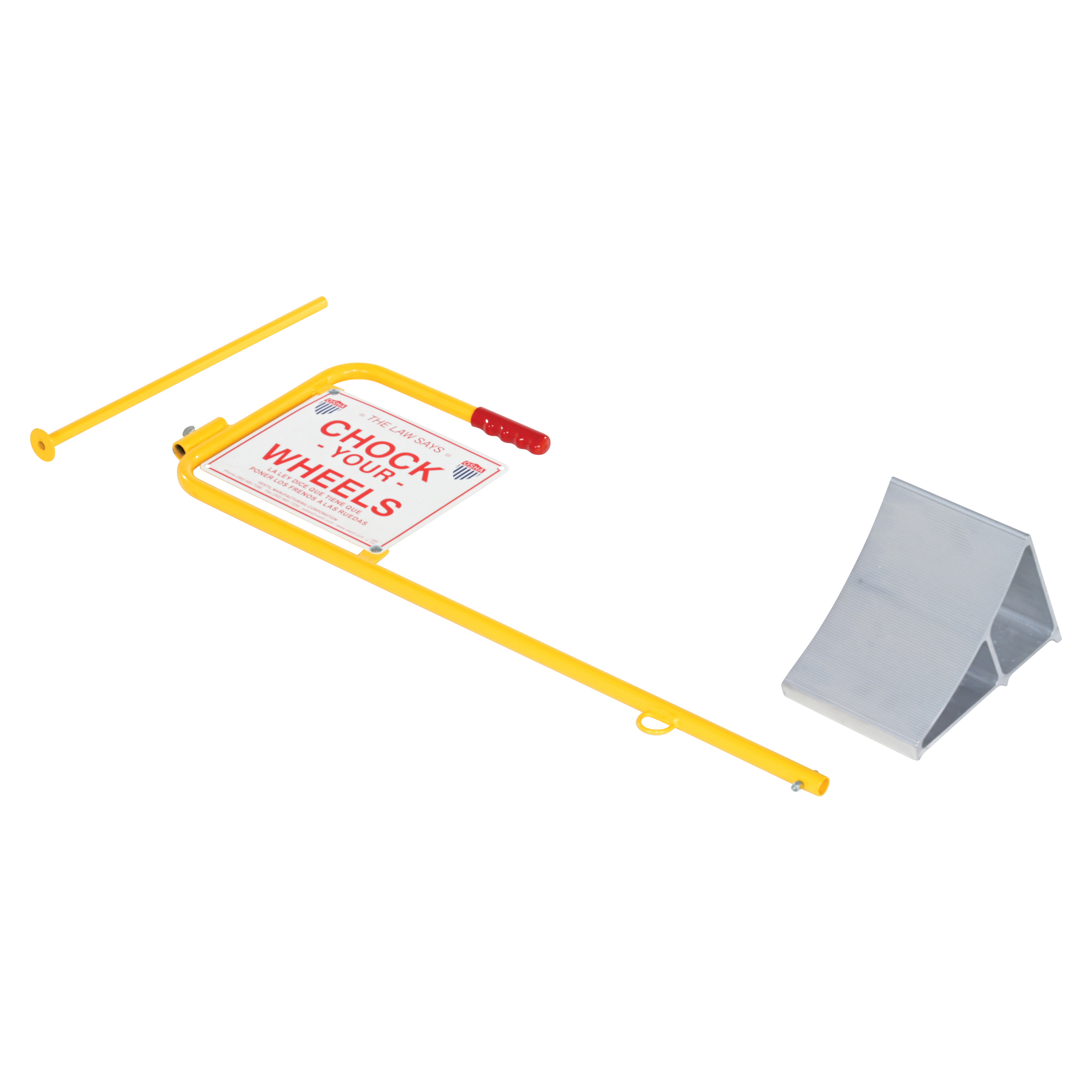 Vestil Wheel Chock w/Flag, Aluminum, 40.125in. x 20.25in., Model# CWS ...