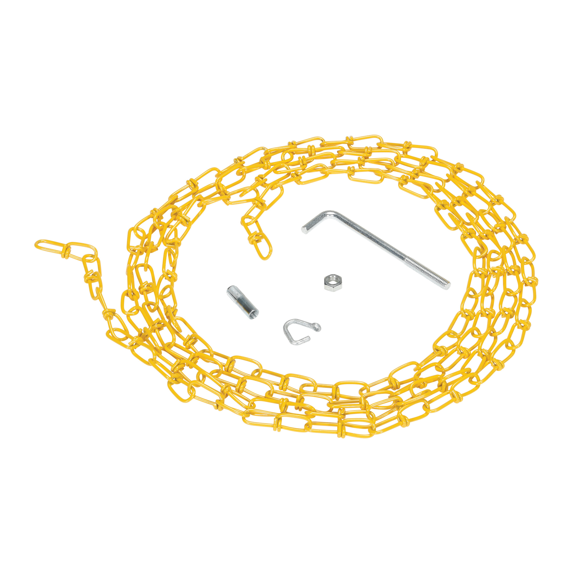 Vestil Double Loop Coil Chain - 15ft., 7in. x 6in., Bright Yellow ...