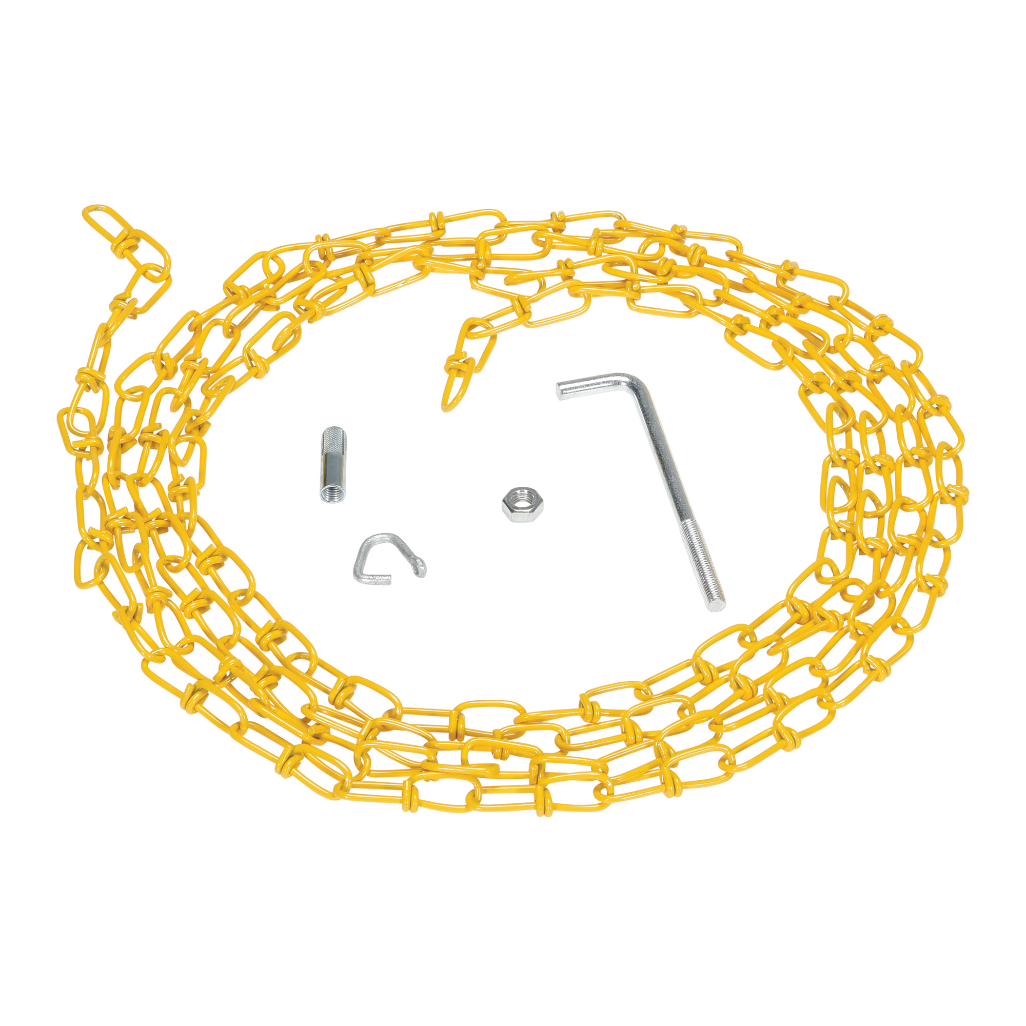 Vestil Double Loop Coil Chain - 15ft., 7in. x 6in., Bright Yellow ...