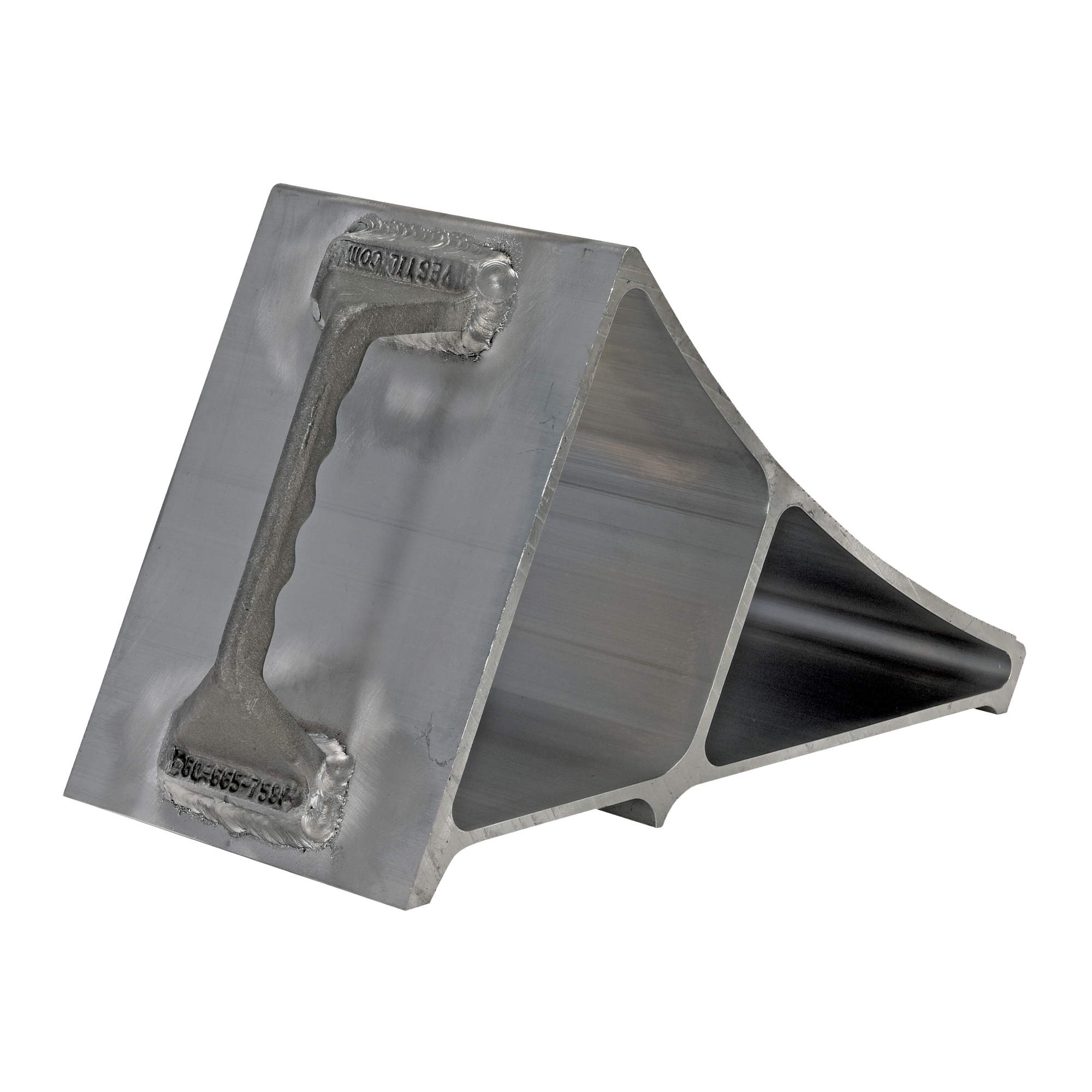 Vestil Wheel chock w/ Grip, Aluminum, 7in. x 8in., Model# EALUM-7-HNDG ...