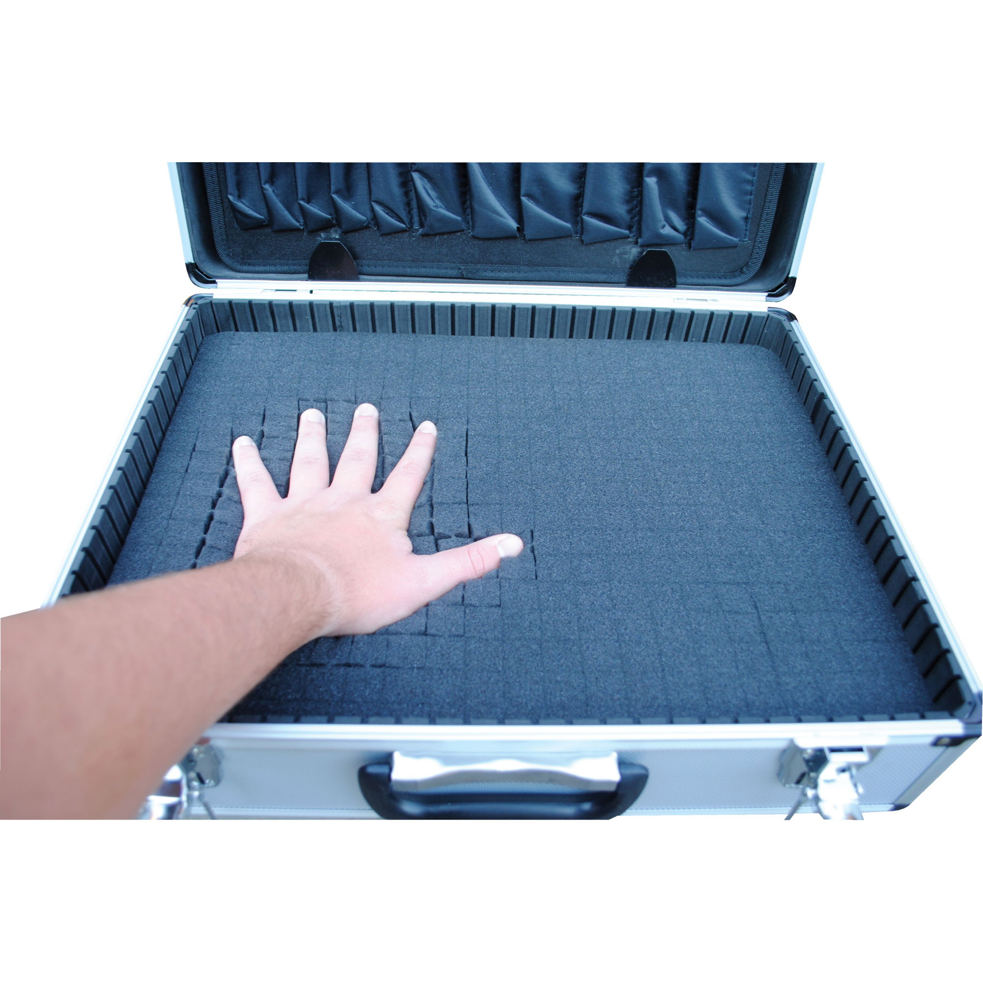 Vestil, ALUMINUM CARRYING CASE-FOAM INSERT 40LB, Length 14 in, Width 18 ...