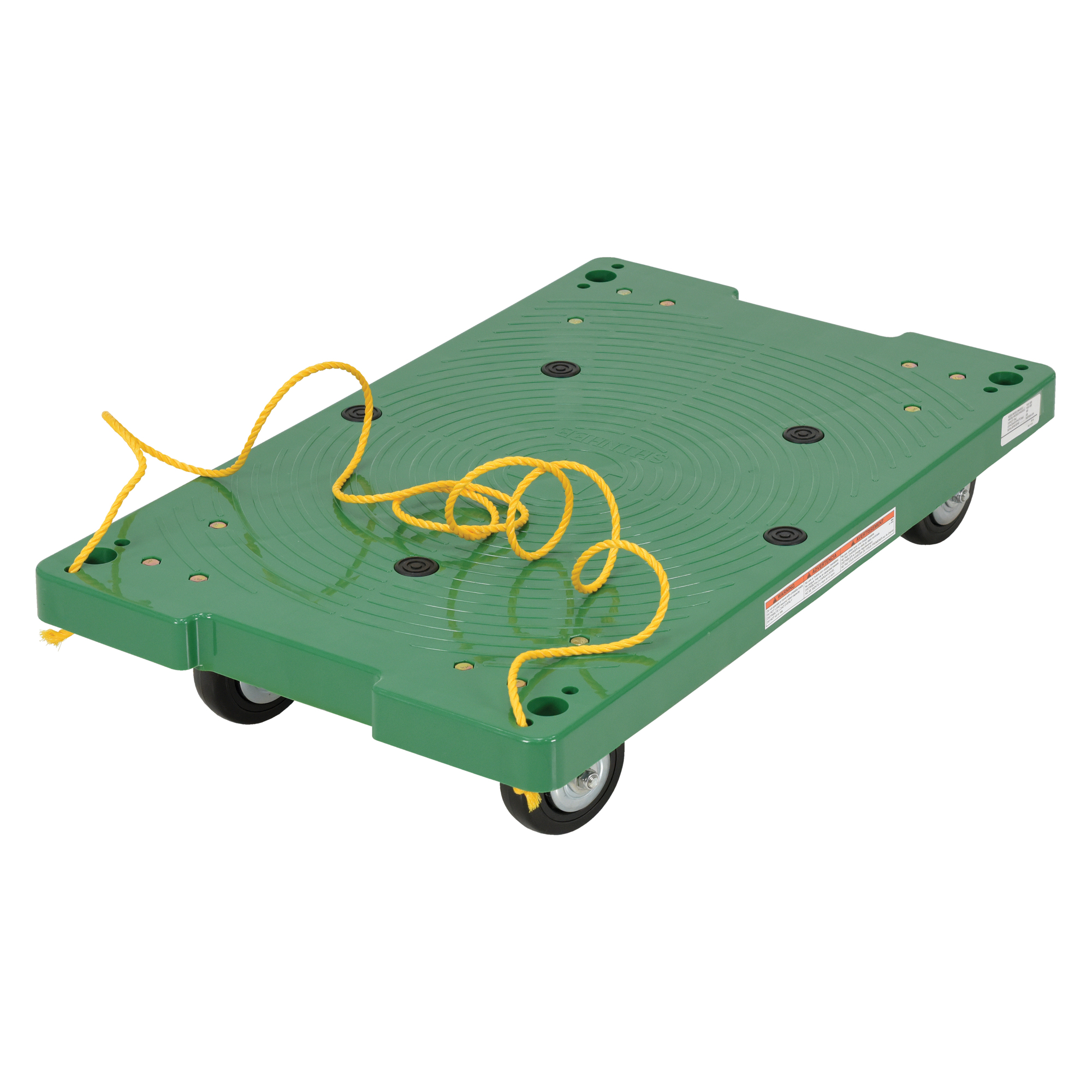 Vestil, PLASTIC DOLLY W/PULL ROPE 30X18in. 500LB, Length 30 in, Width ...