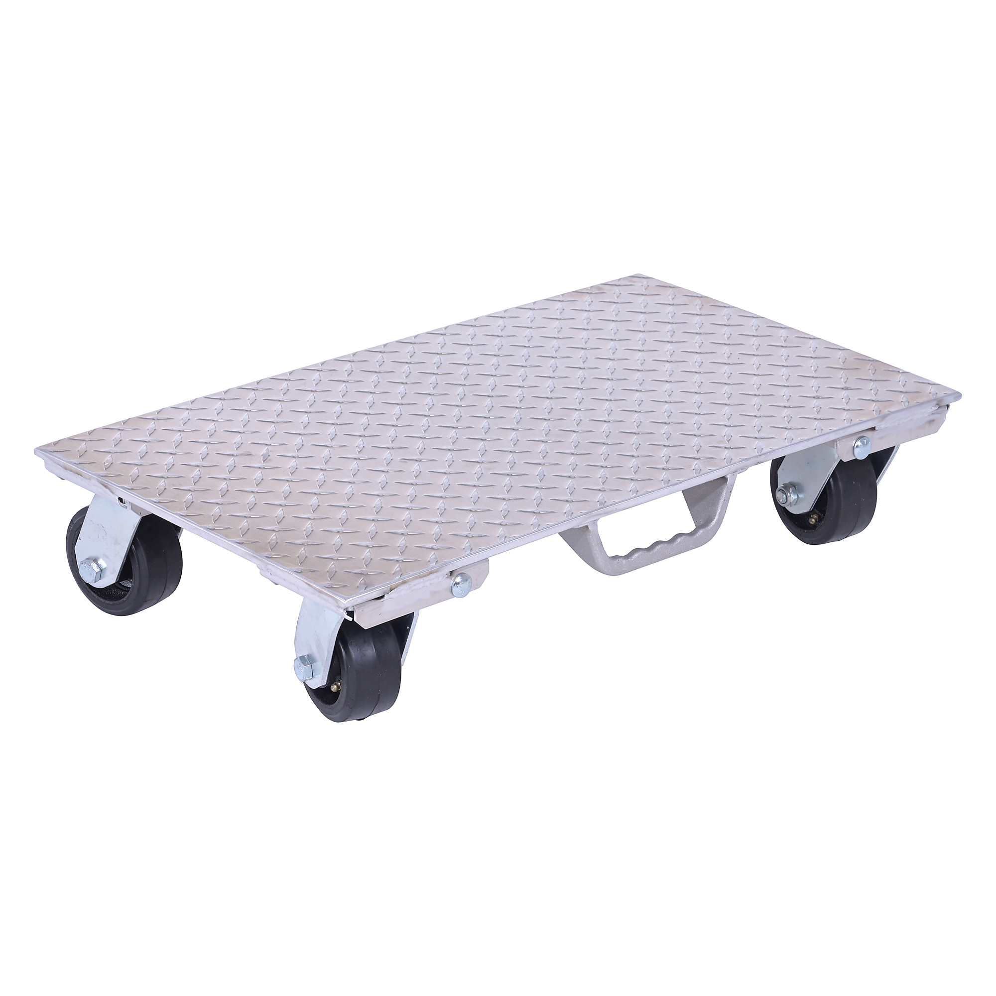 Vestil, Aluminum dolly with rubber wheels and handle, Length 27 in ...