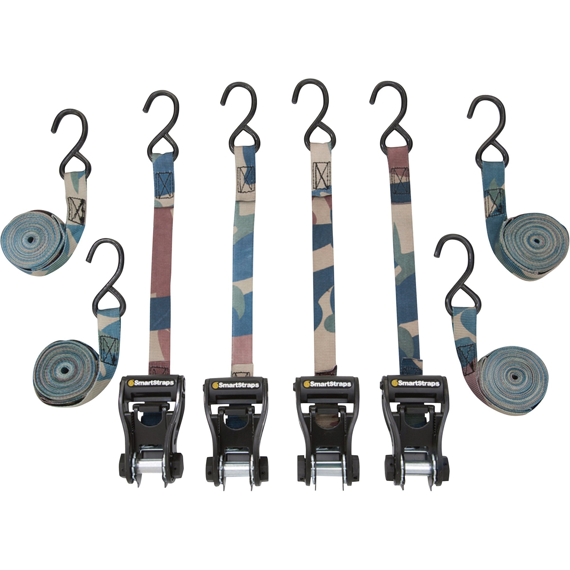 SmartStraps RatchetX Aluminum Tie-Downs — 14ft.L, 1,500-Lb. Breaking ...