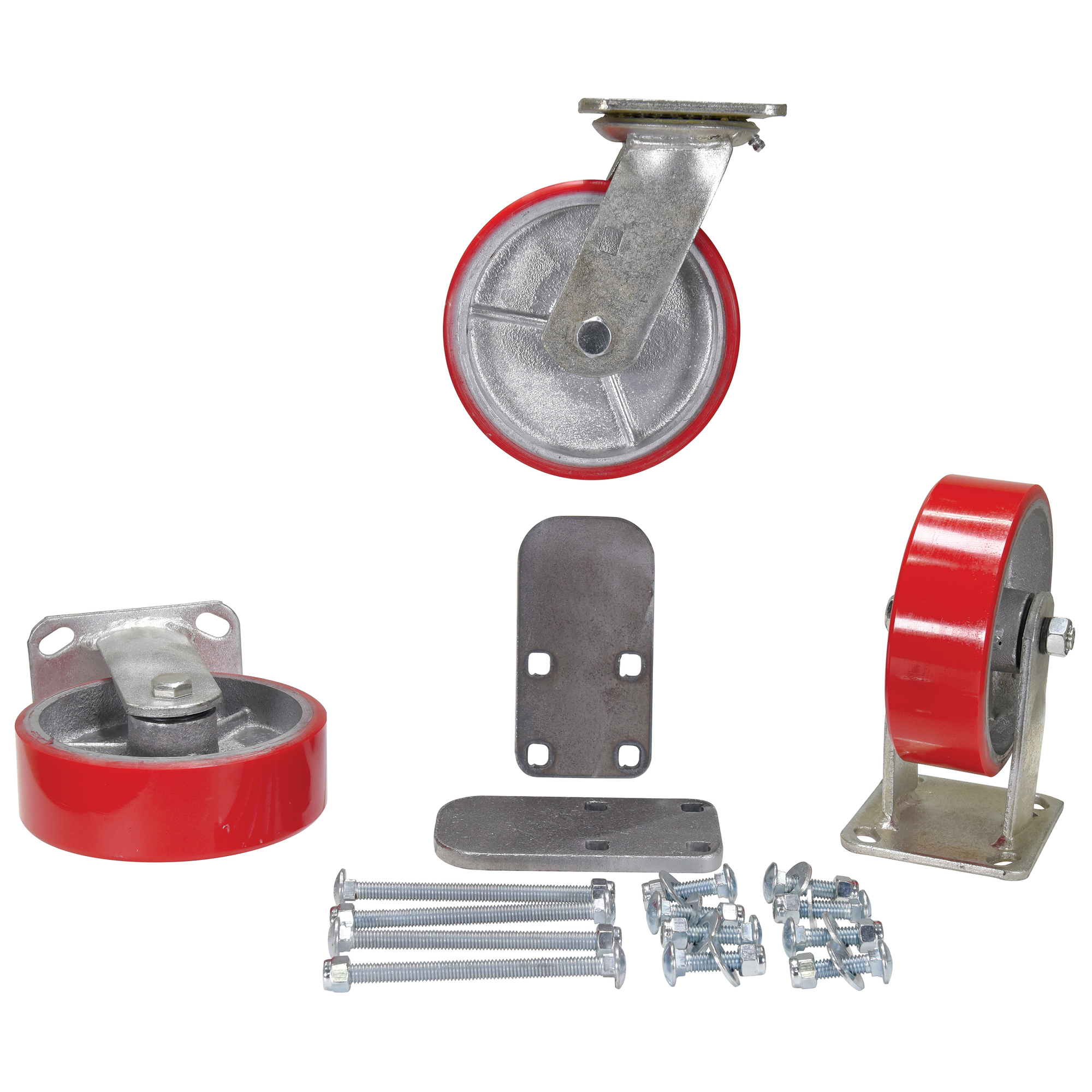 Vestil, 6x2 Poly On Steel Caster 3.6k, Wheel Diameter 6 in, Caster Type ...