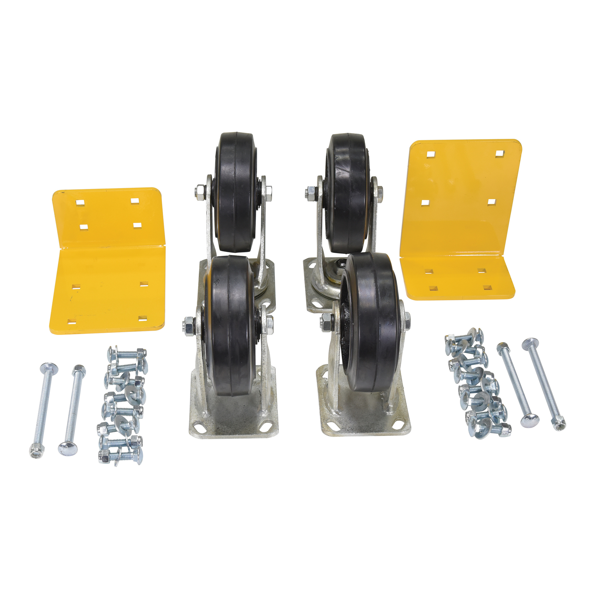 Vestil, 6x2 Mold On Rubber Caster 2.4k, Wheel Diameter 6 in, Caster ...