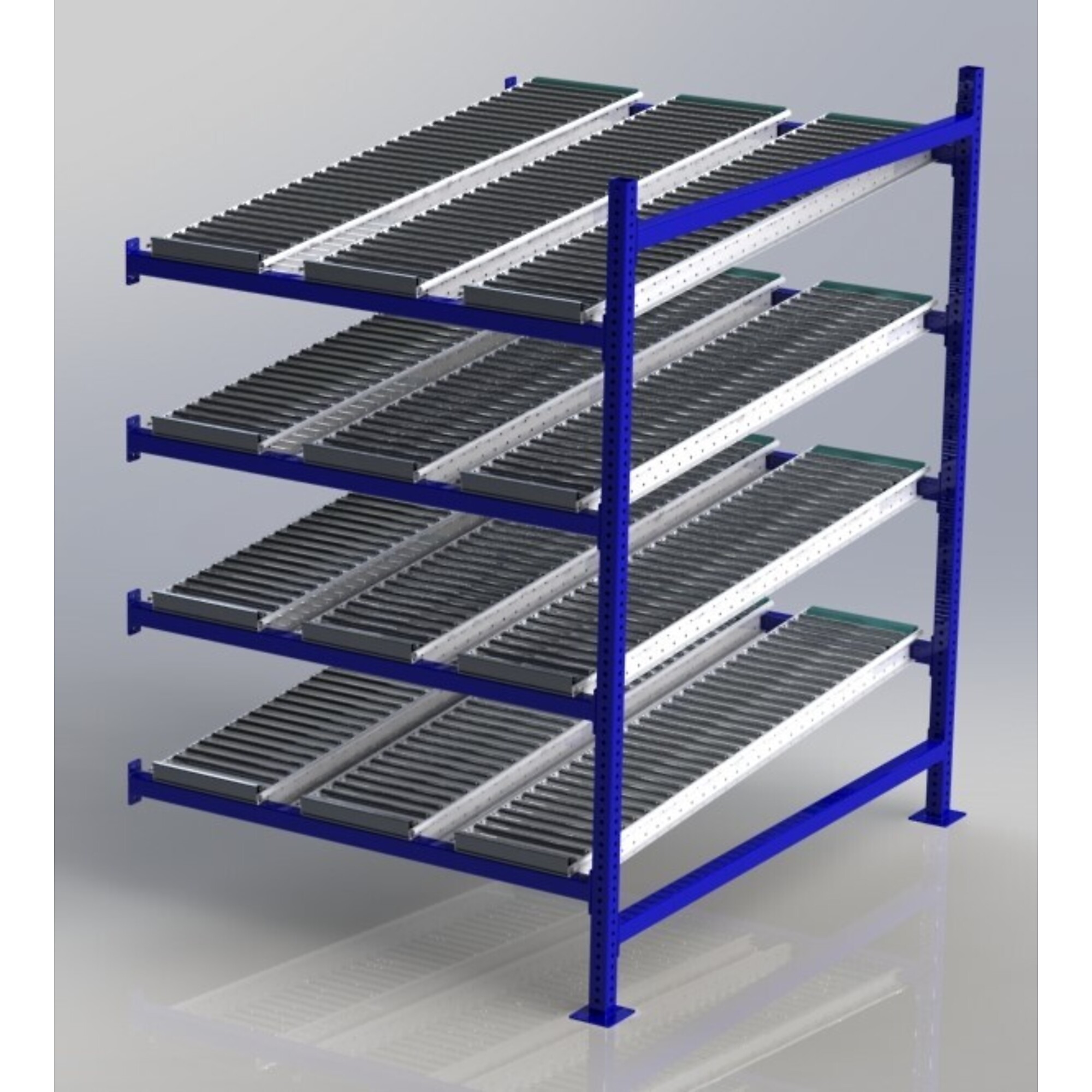 Unex, Gravity Flow Rack Adder, Overall Height 72 in, Width 48 in, Depth ...