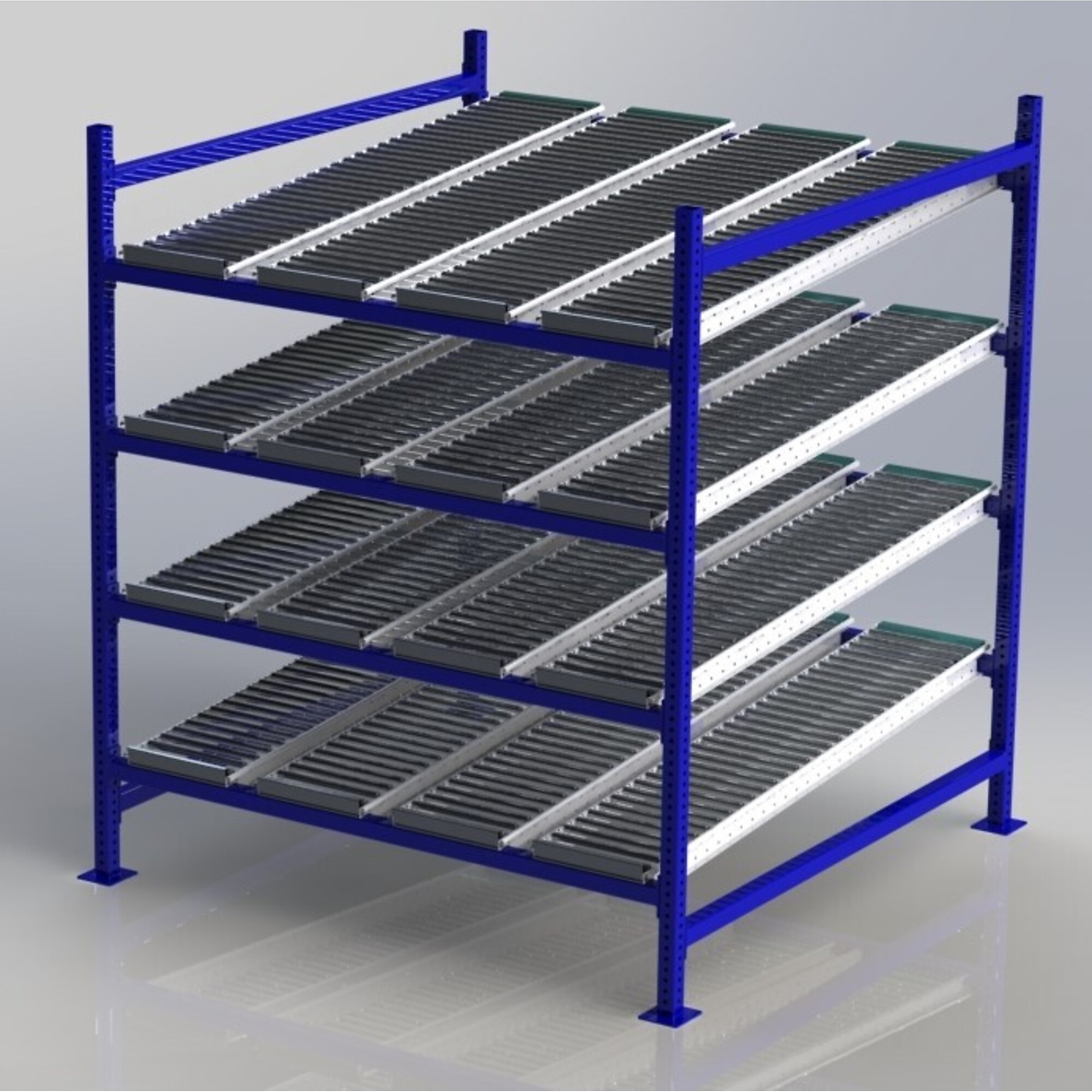 Unex, Gravity Flow Rack Starter, Overall Height 72 in, Width 60 in ...