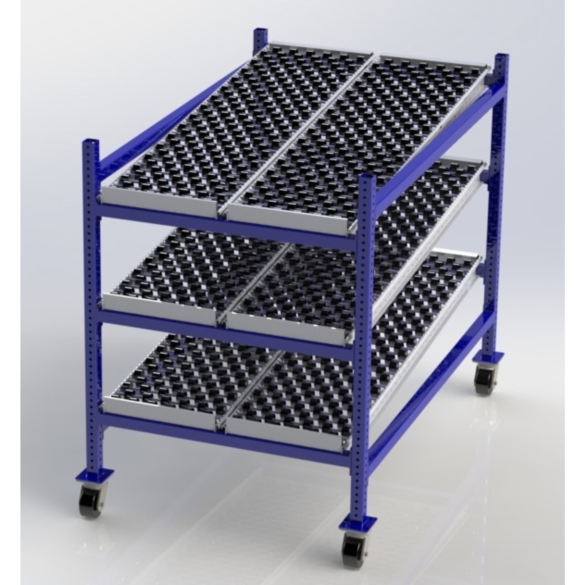 Unex, Mobile Gravity Flow Rack, Overall Height 54 in, Width 36 in ...