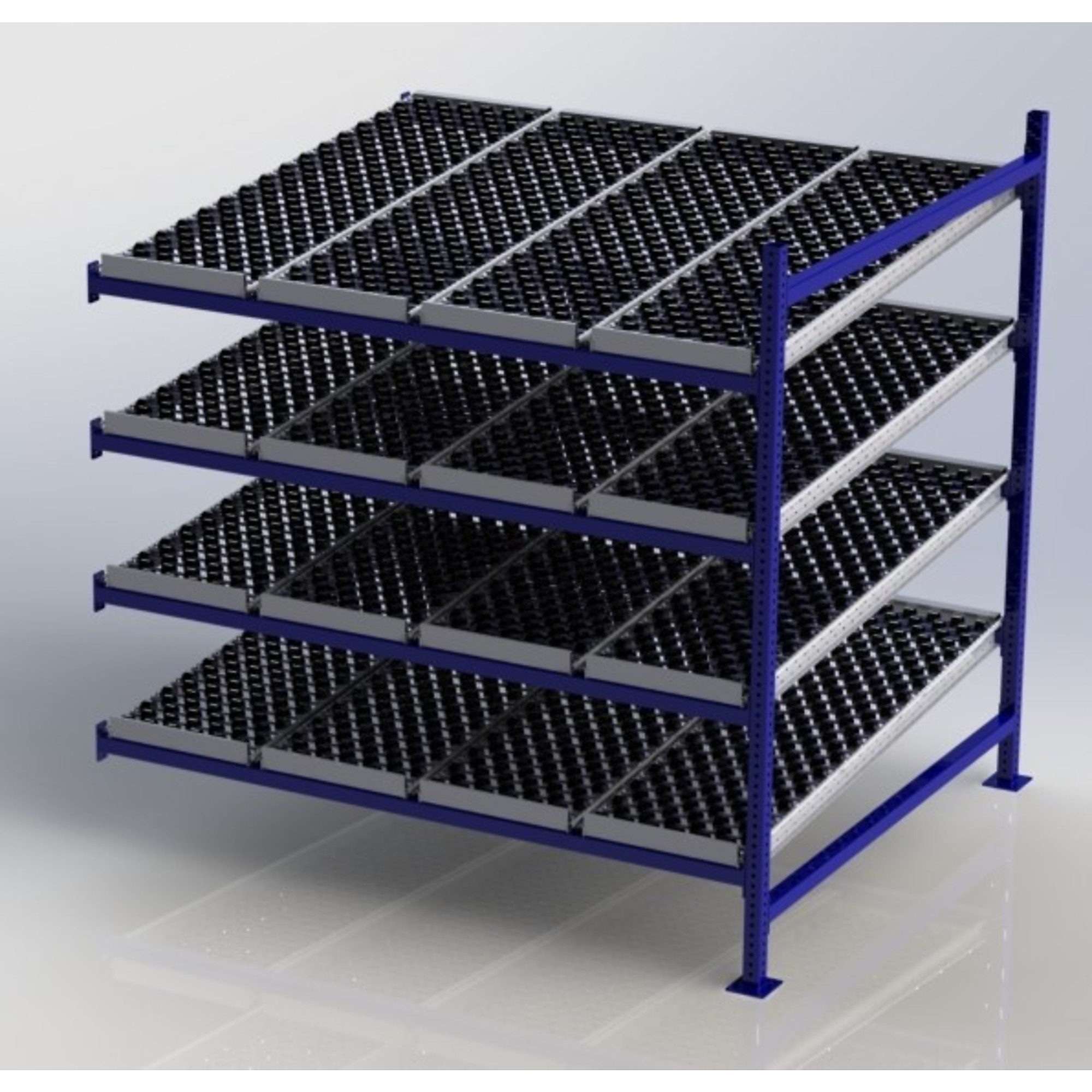 Unex, Gravity Flow Rack Adder, Overall Height 72 in, Width 72 in, Depth ...
