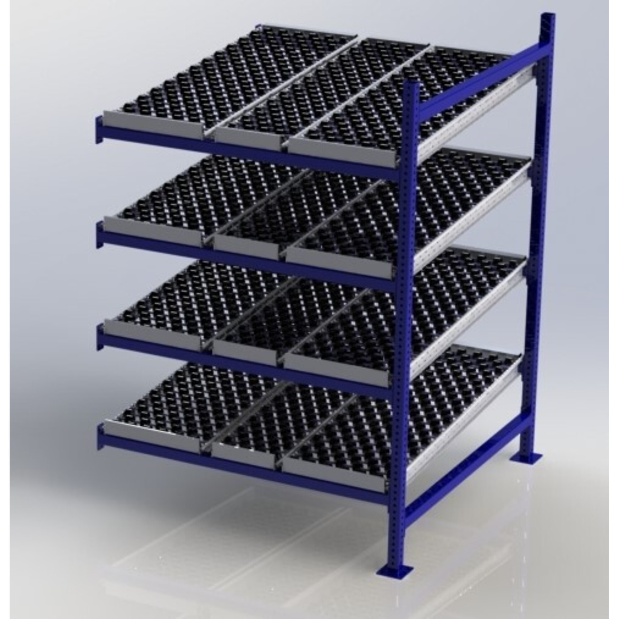 Unex, Gravity Flow Rack Adder, Overall Height 72 in, Width 48 in, Depth ...