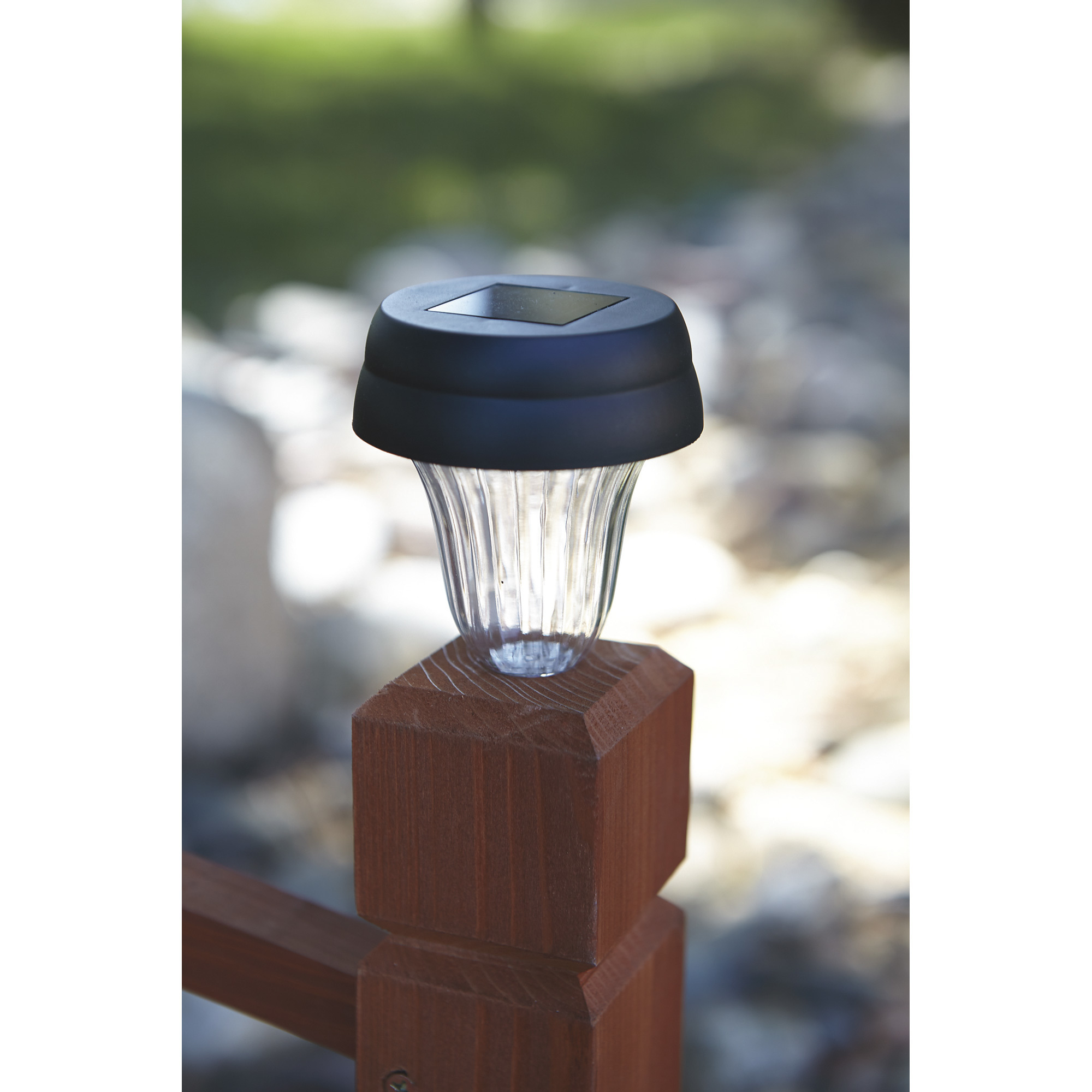 Decorative Wood Bridge with Lighting Essentials Solar Lights — 5ft ...