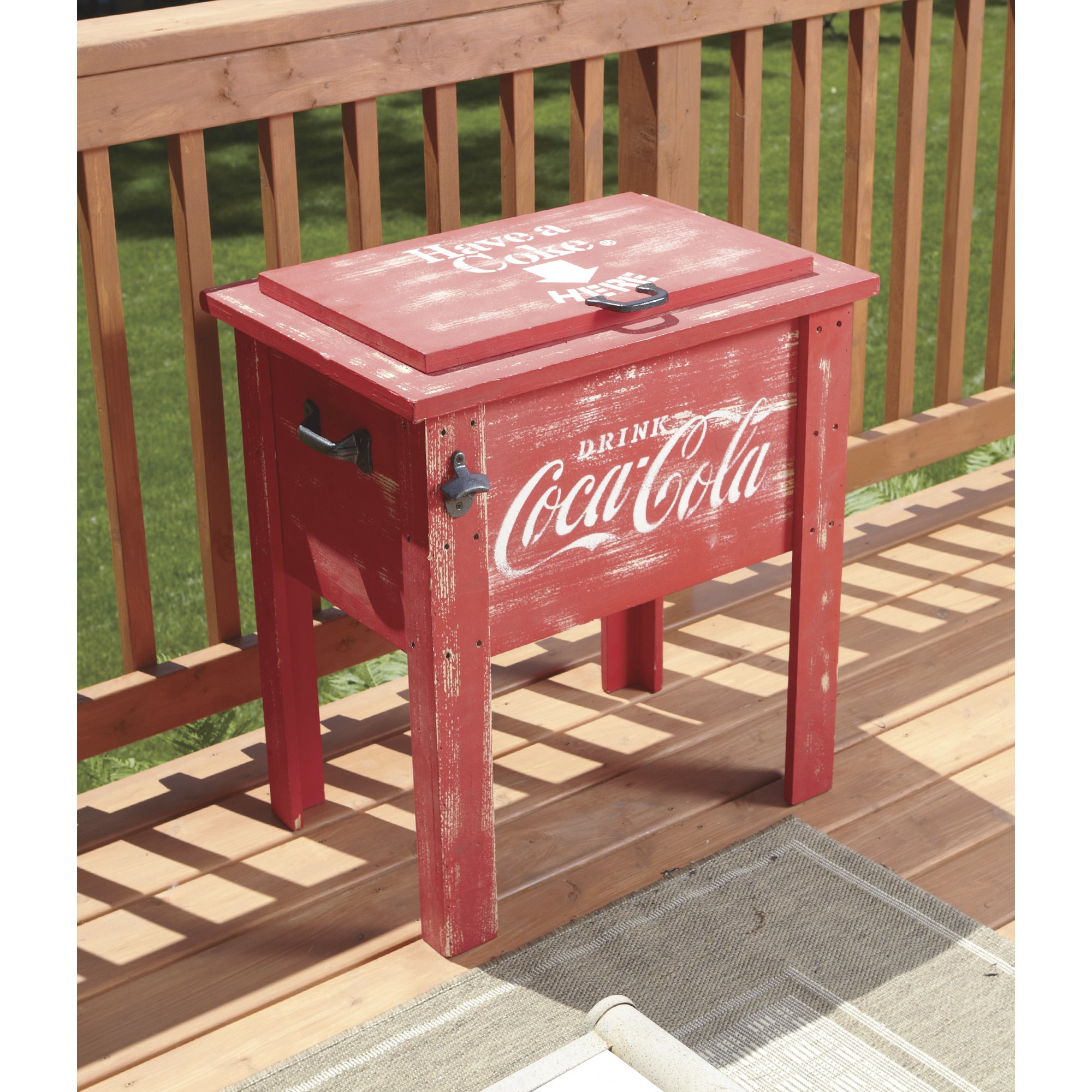 54-Qt. Coca-Cola Barn Wood Board Country Cooler | Northern Tool
