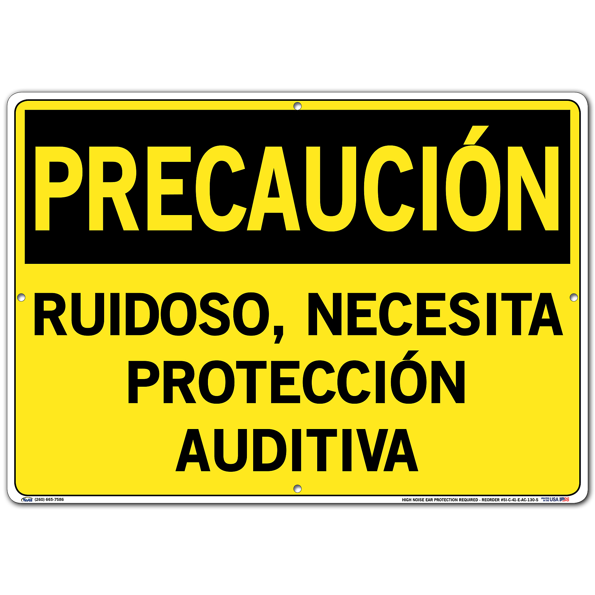 Vestil, Caution Sign (Spanish/Espanol) - Aluminum Composite, Sign ...