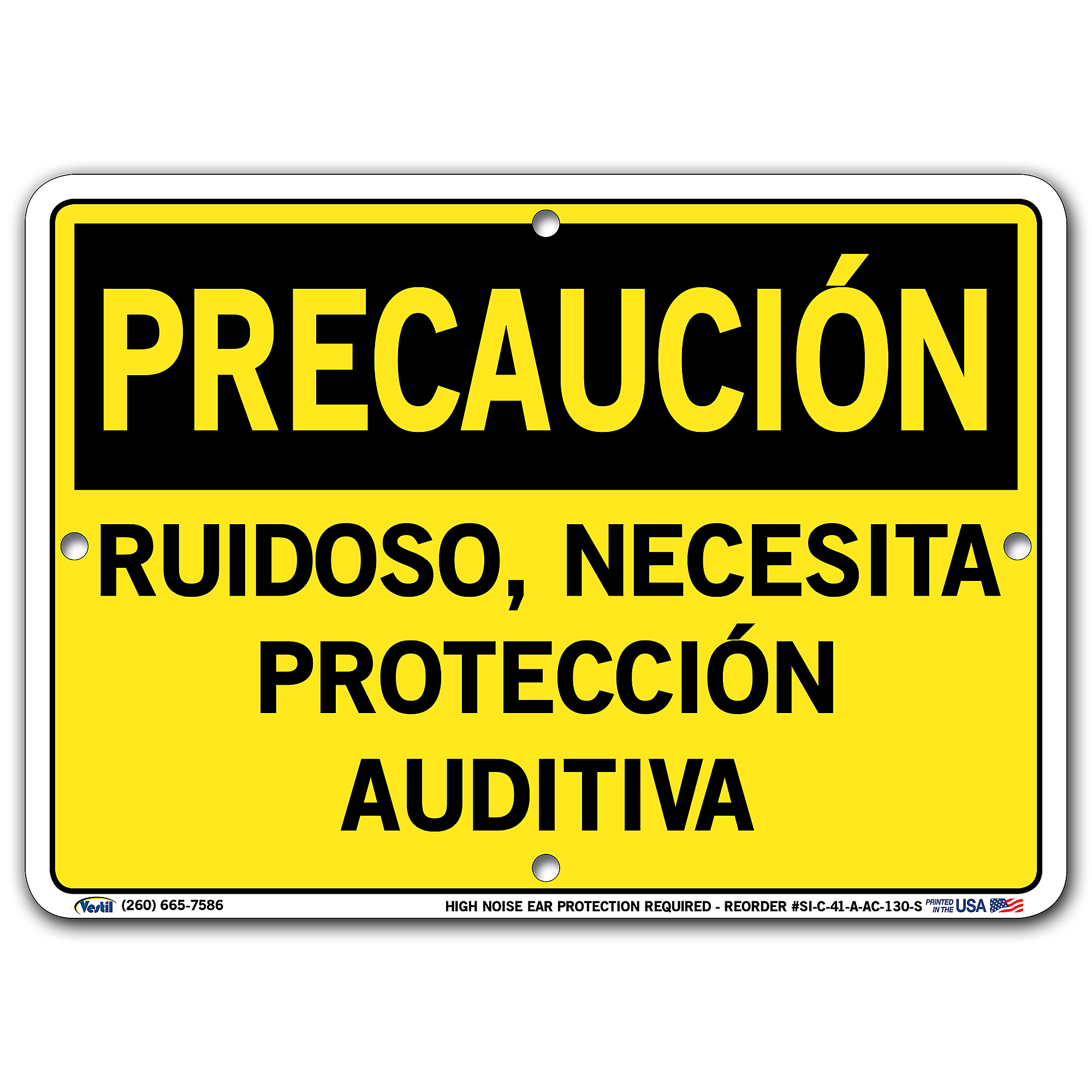 Vestil, Caution Sign (Spanish/Espanol) - Aluminum Composite, Sign ...
