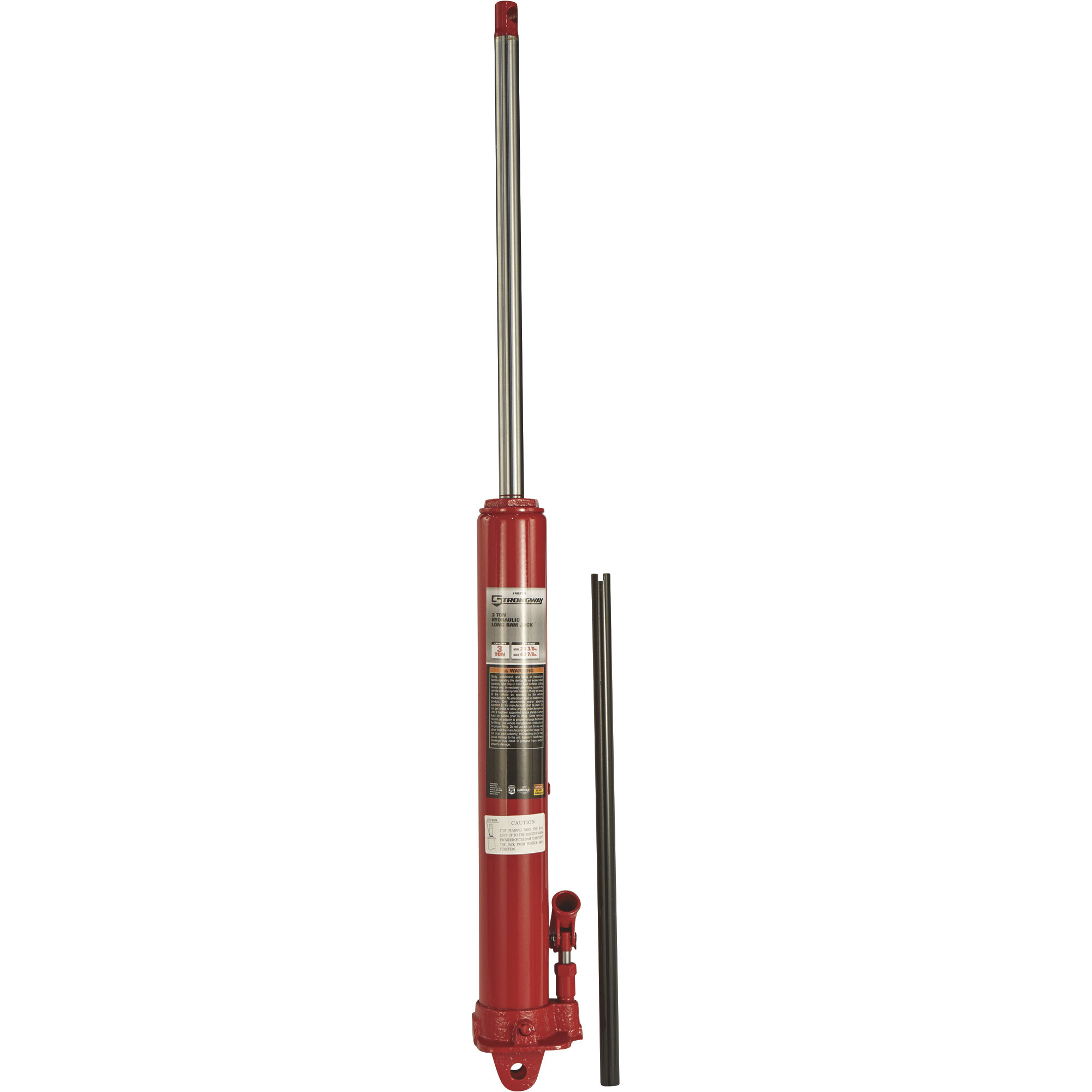Strongway 3-Ton Long Ram Hydraulic Jack, Single Piston, Clevis Base ...
